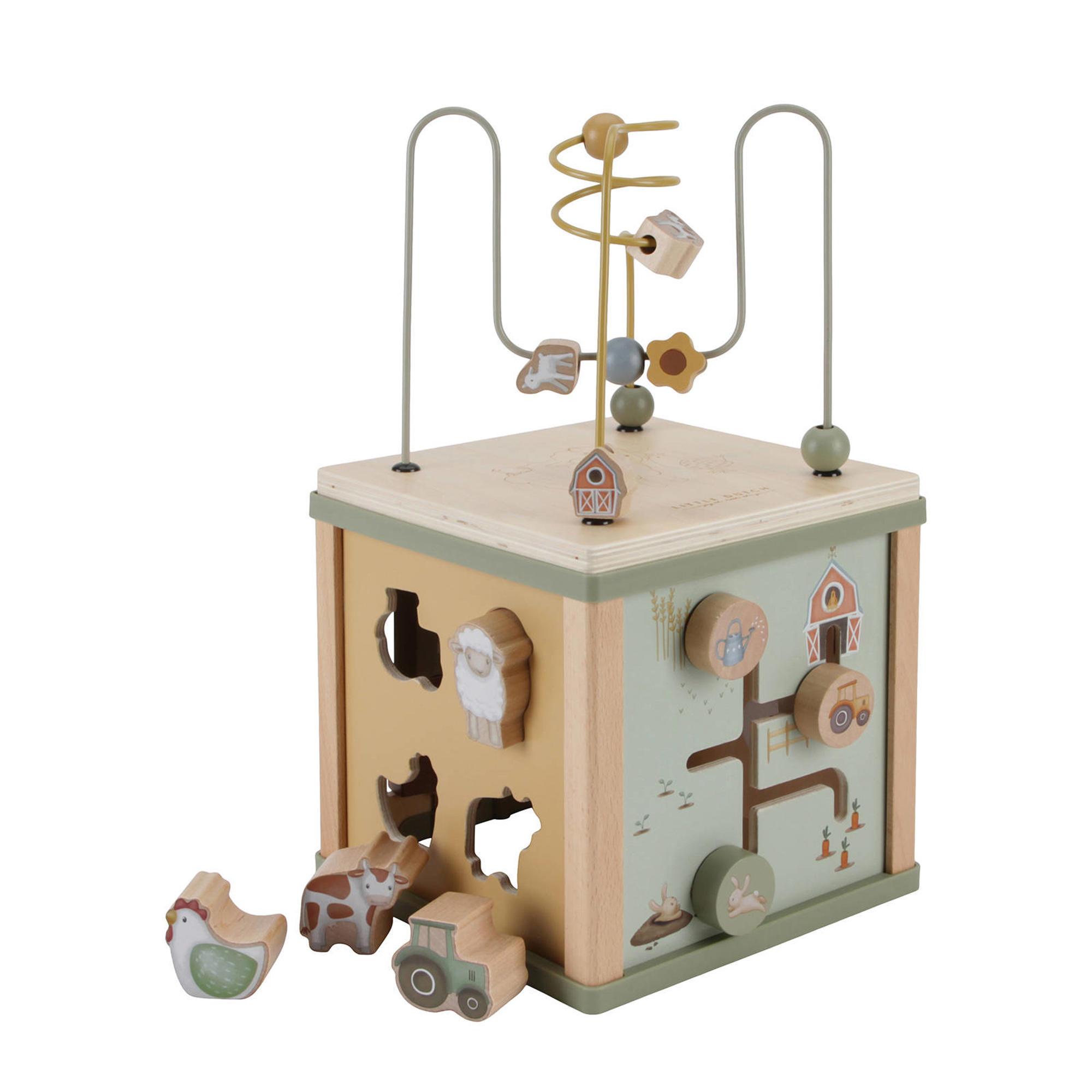 Little Dutch Little Farm Houten Activiteitenkubus | kleertjes.com