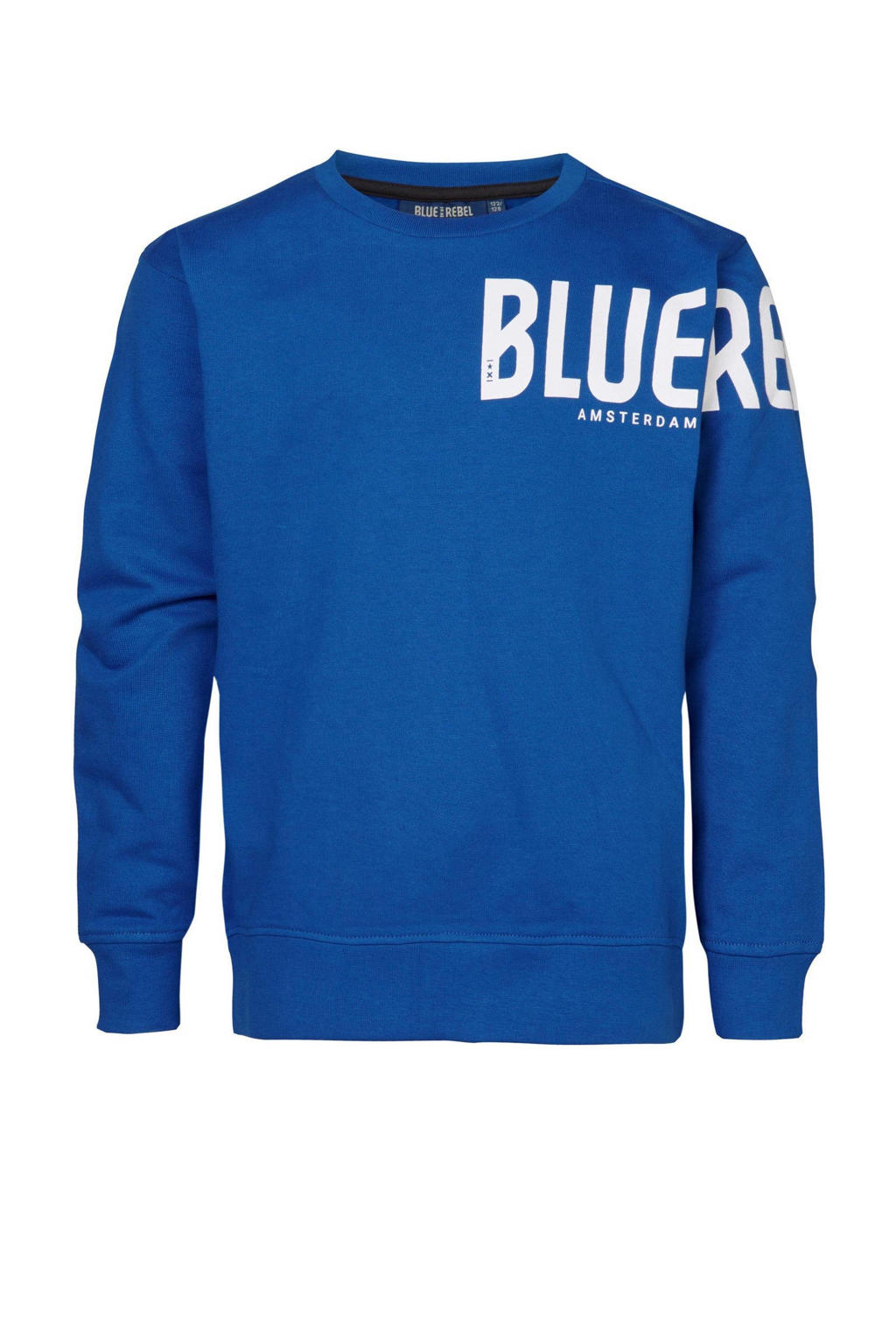 Blue Rebel sweater James met logo blauw | kleertjes.com