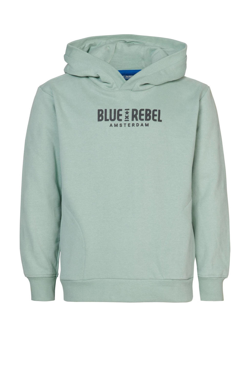 Blue Rebel sweater Jackson met logo groen | kleertjes.com