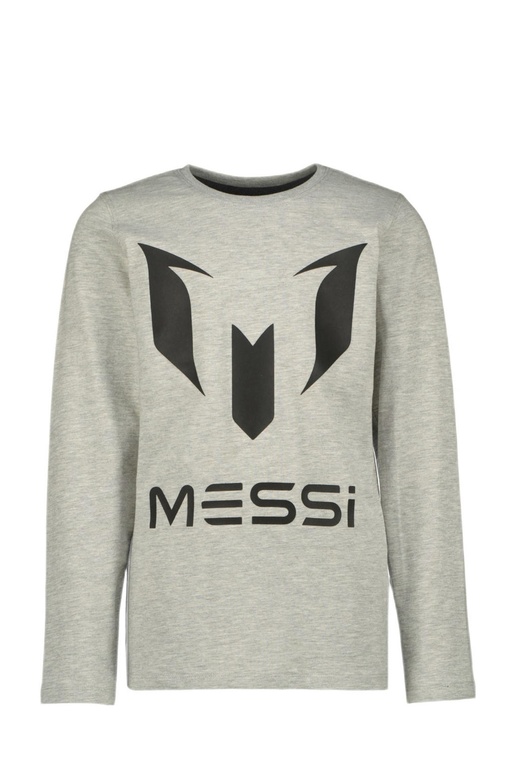 Vingino x Messi longsleeve Jueno met printopdruk grijs melange ...
