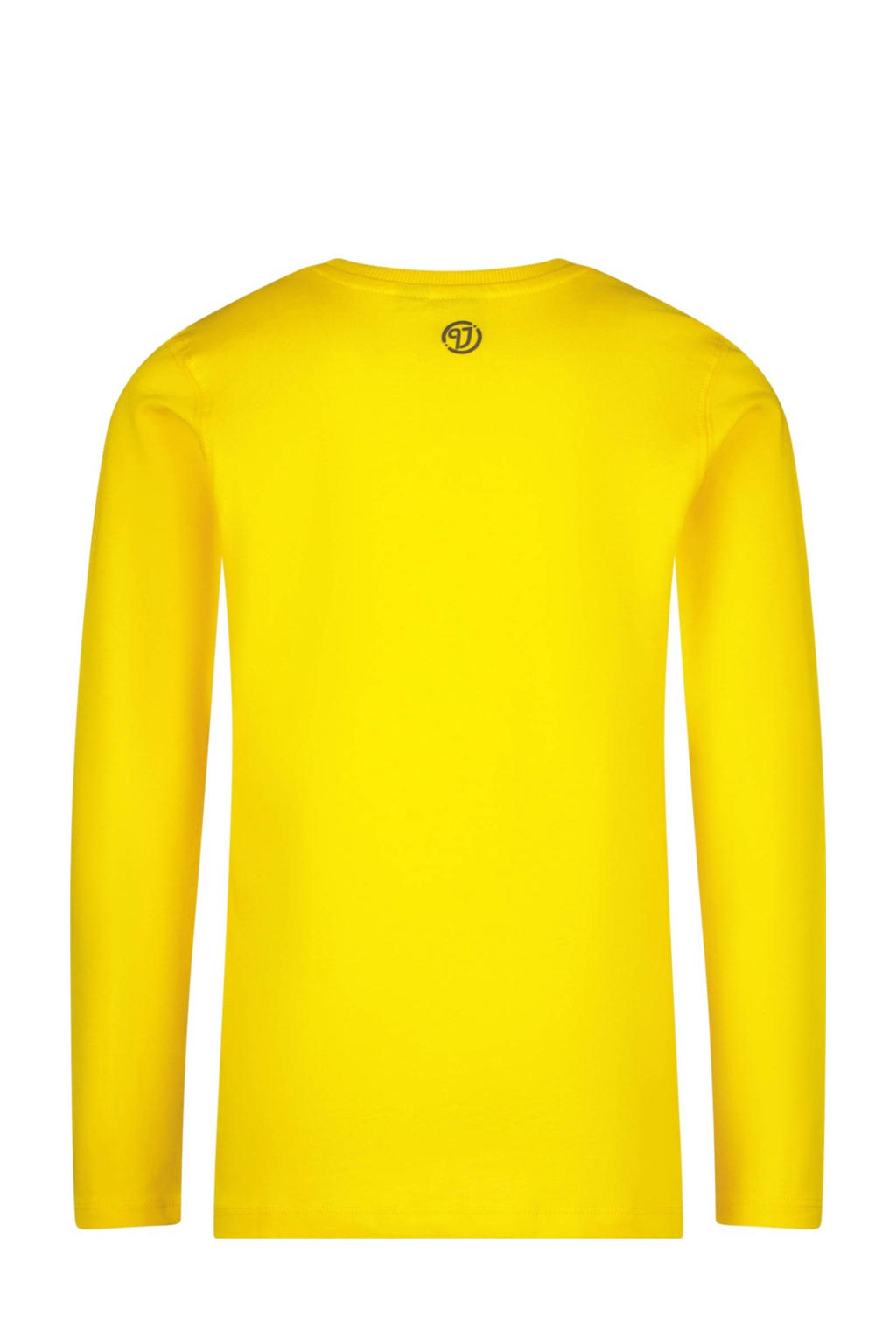 Vingino longsleeve Logo-Longsleeve met tekst geel/zwart | kleertjes.com