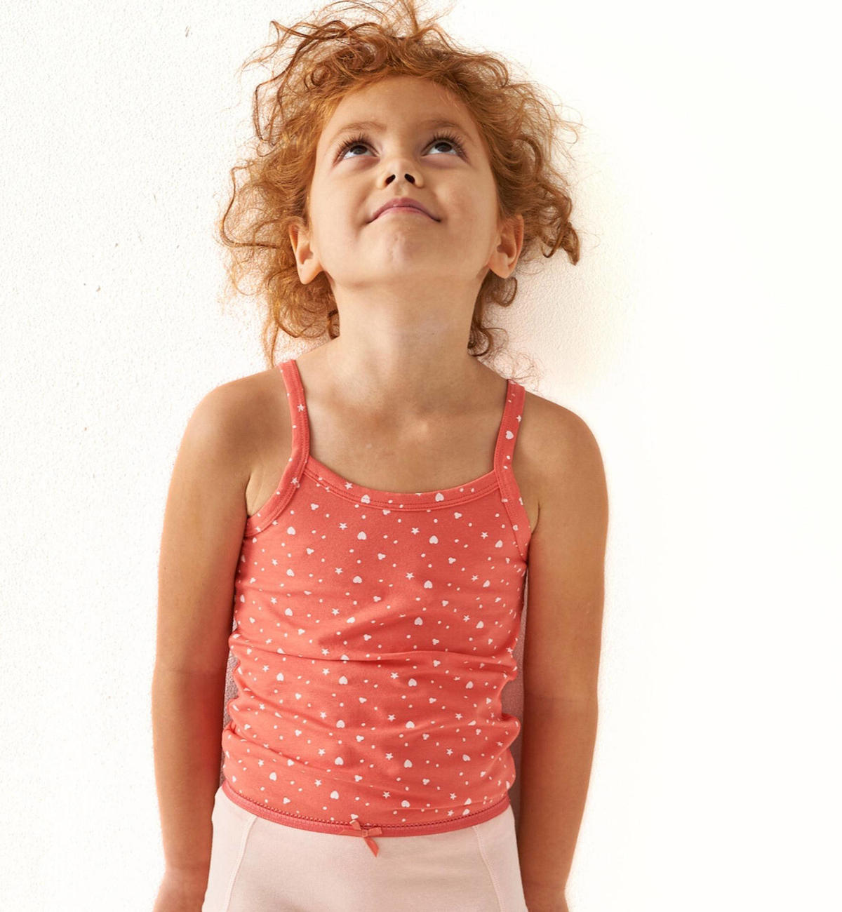 Little Label Singlet Set Van 3 Koraalrozewit