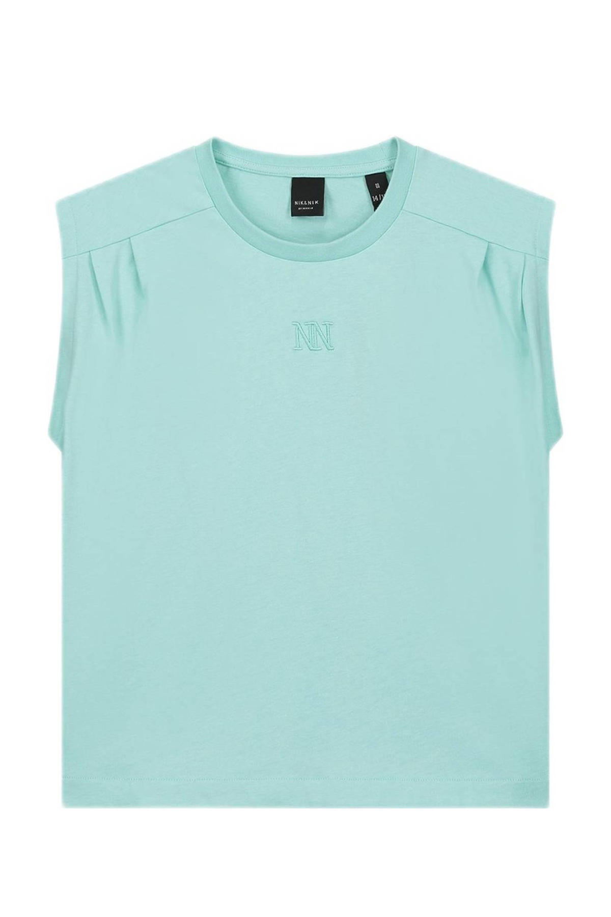 NIK&NIK mouwloze top Pleat mintgroen | kleertjes.com