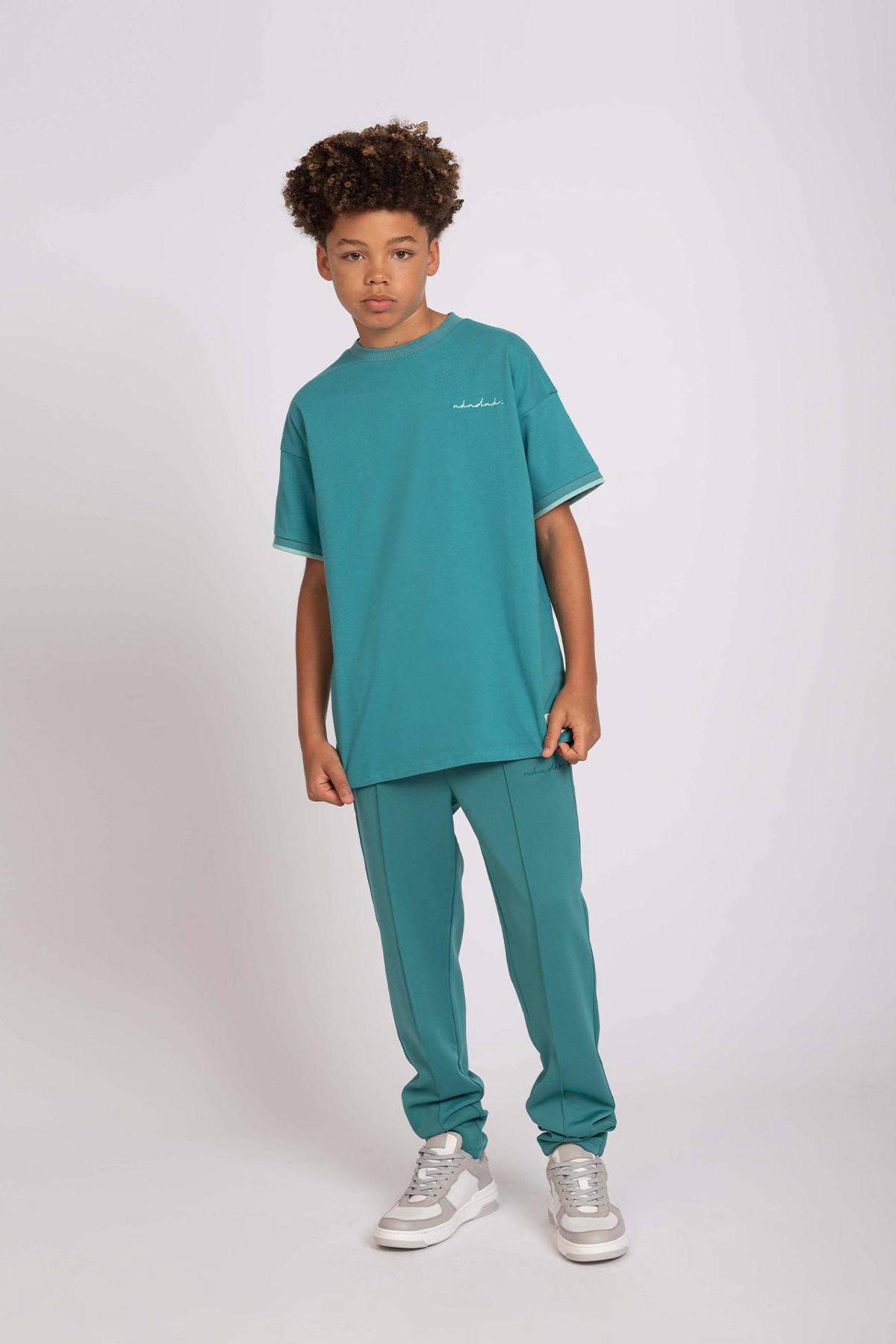 NIK&NIK T-shirt Label zeegroen | kleertjes.com