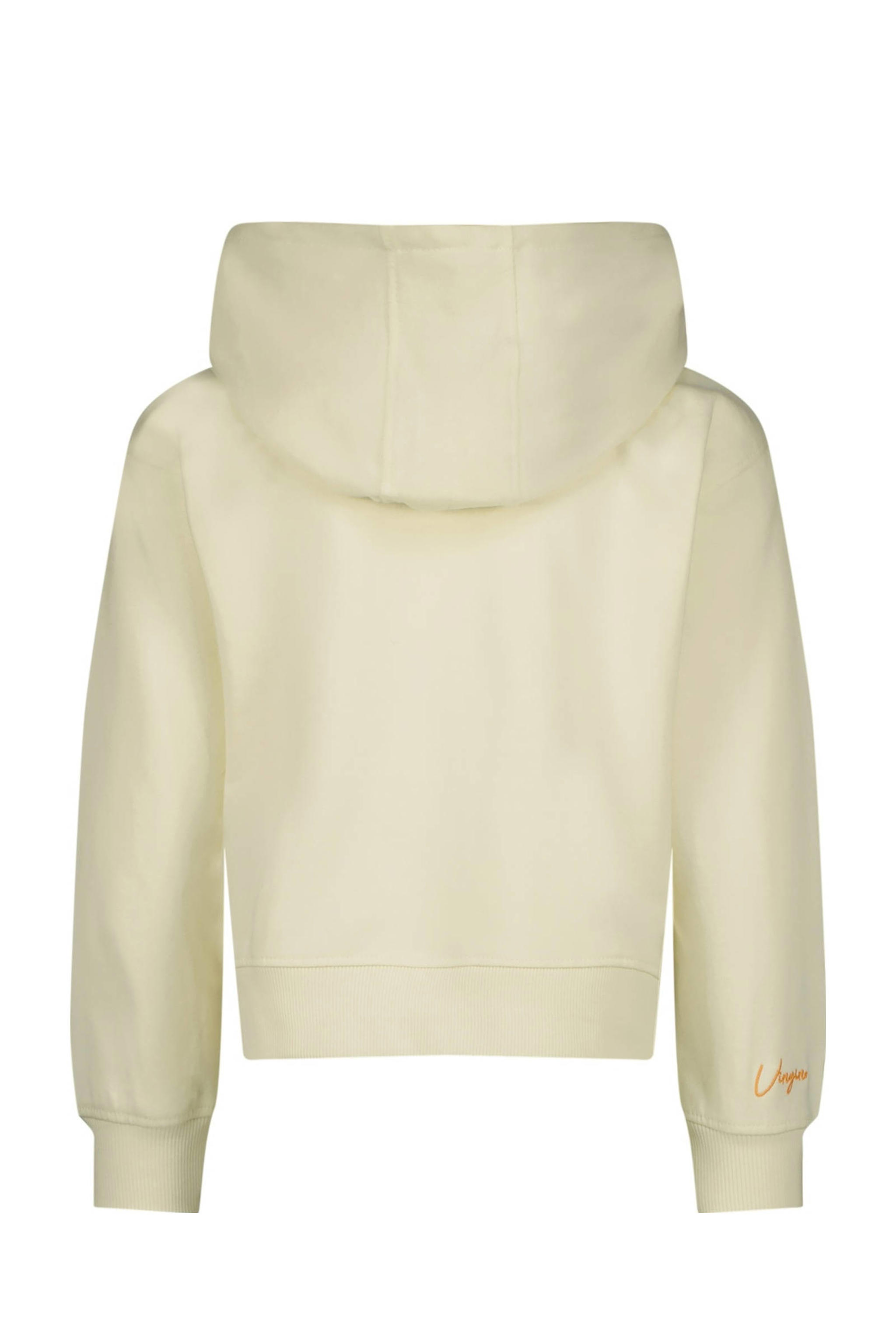 Vingino hoodie Nadien met tekst offwhite/rood | kleertjes.com
