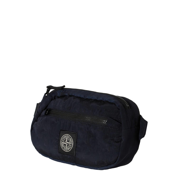 Stone Island tas donkerblauw met logoprint | kleertjes.com