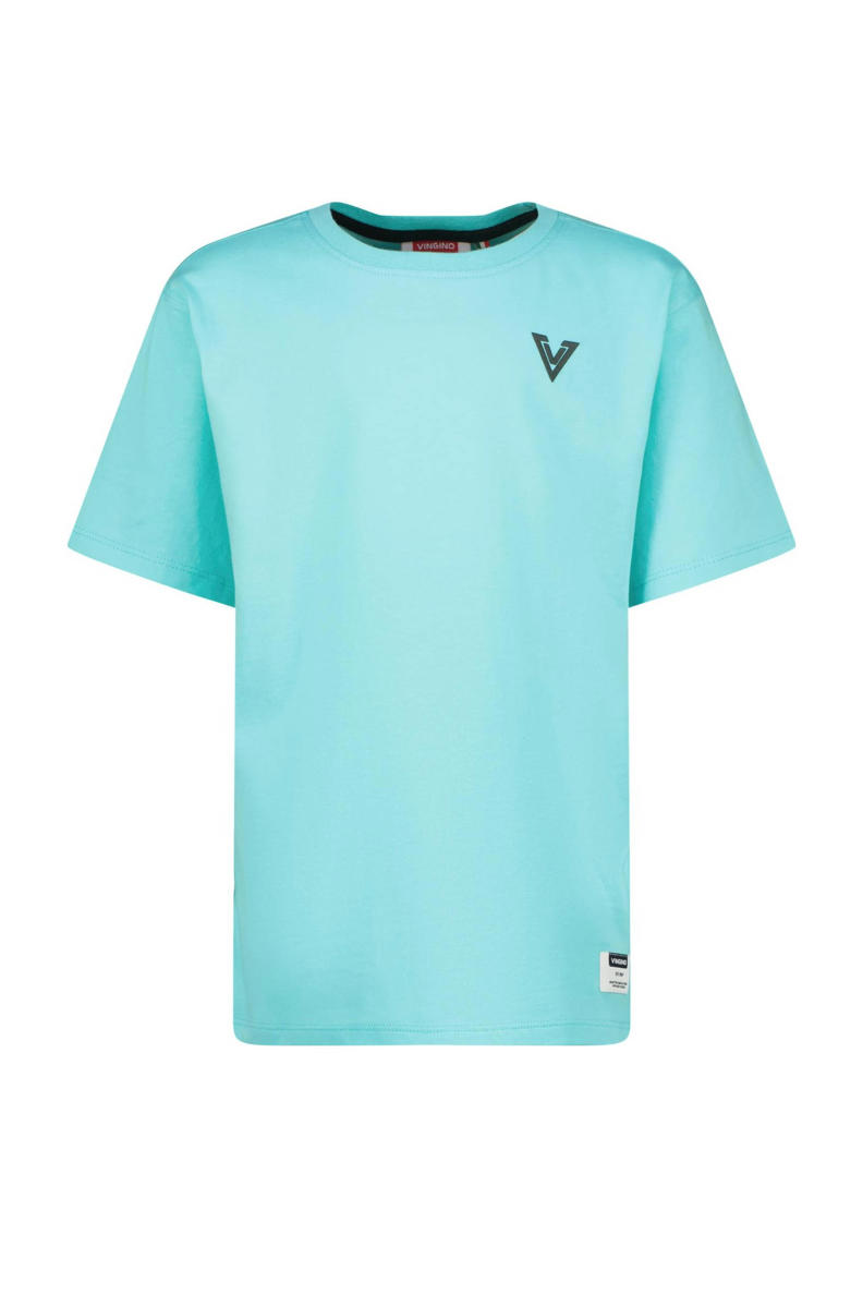 Vingino T-shirt Hodd met printopdruk aquablauw | kleertjes.com