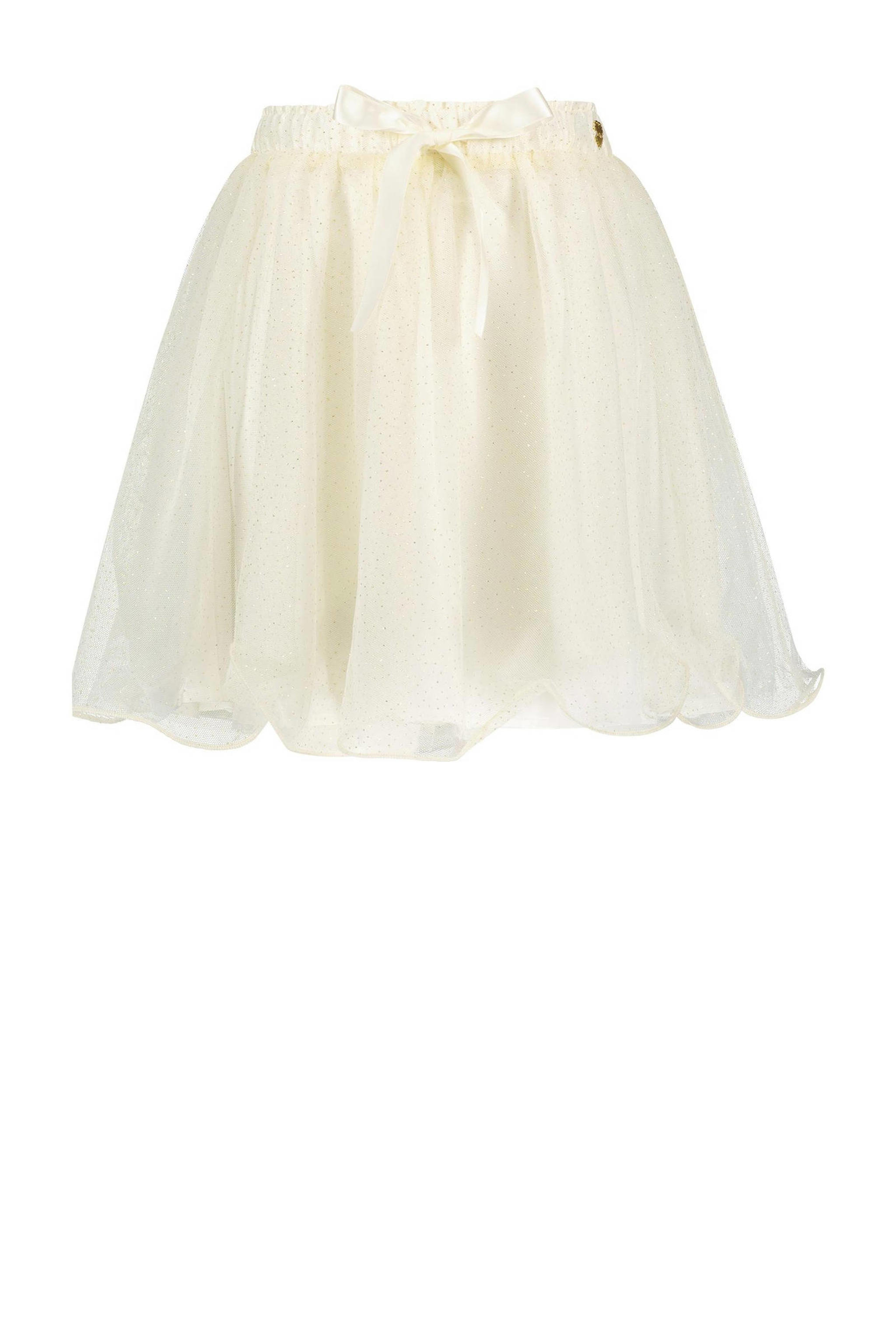 Le Chic rok TREACLE met plooien wit | kleertjes.com
