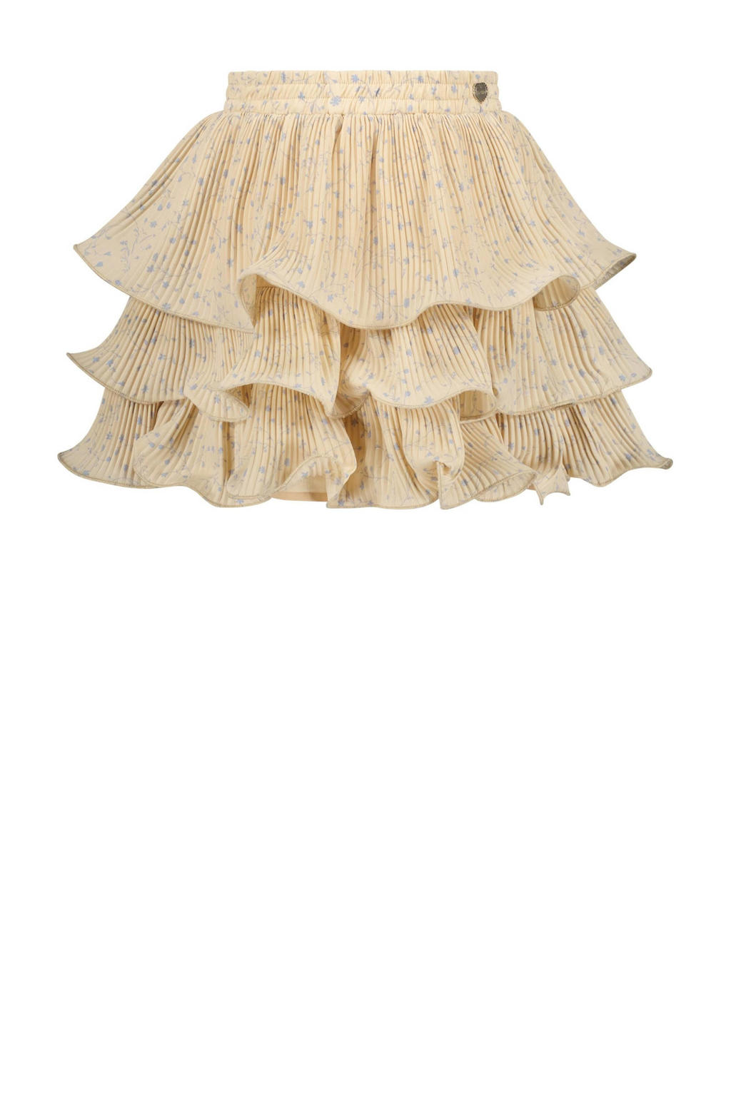 Le Chic gebloemde rok TESRA beige/lichtblauw | kleertjes.com