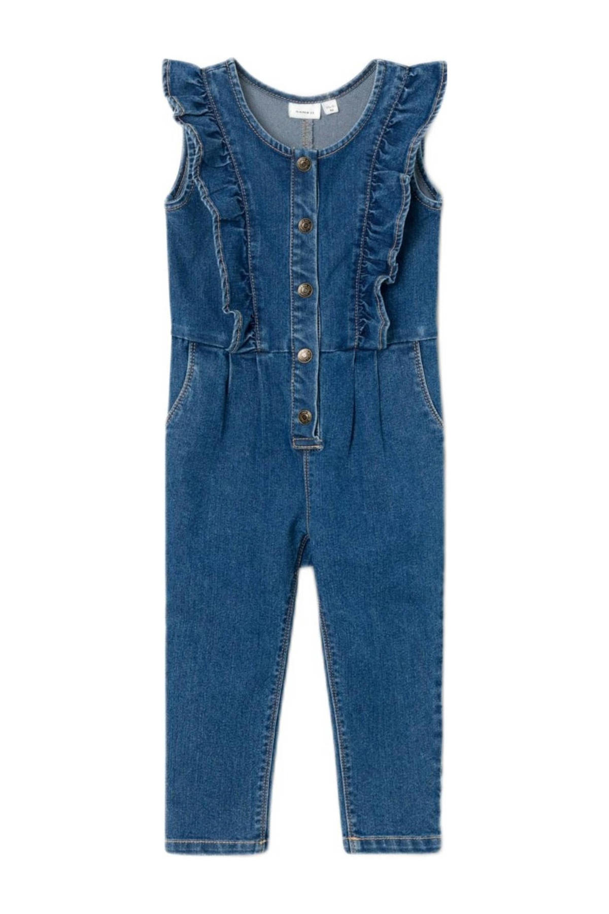 NAME IT MINI jumpsuit NMFTRINE dark blue denim | kleertjes.com
