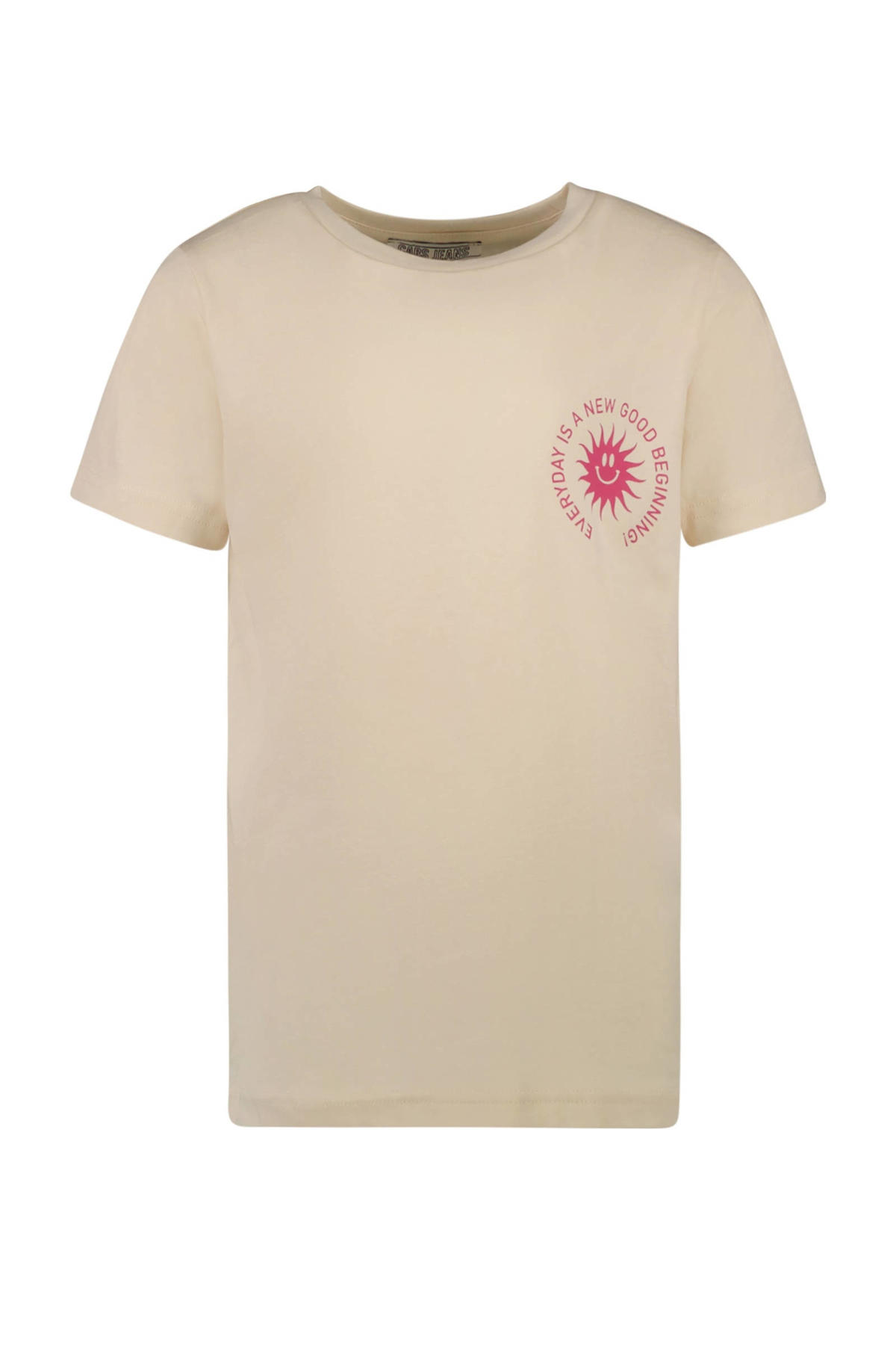 Cars T-shirt KYI met backprint ecru | kleertjes.com