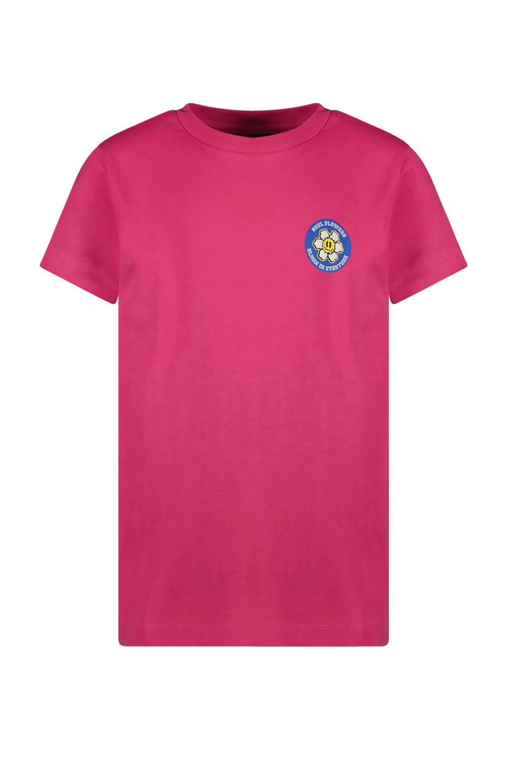 Cars T-shirt VIOLETT met backprint fuchsia | kleertjes.com