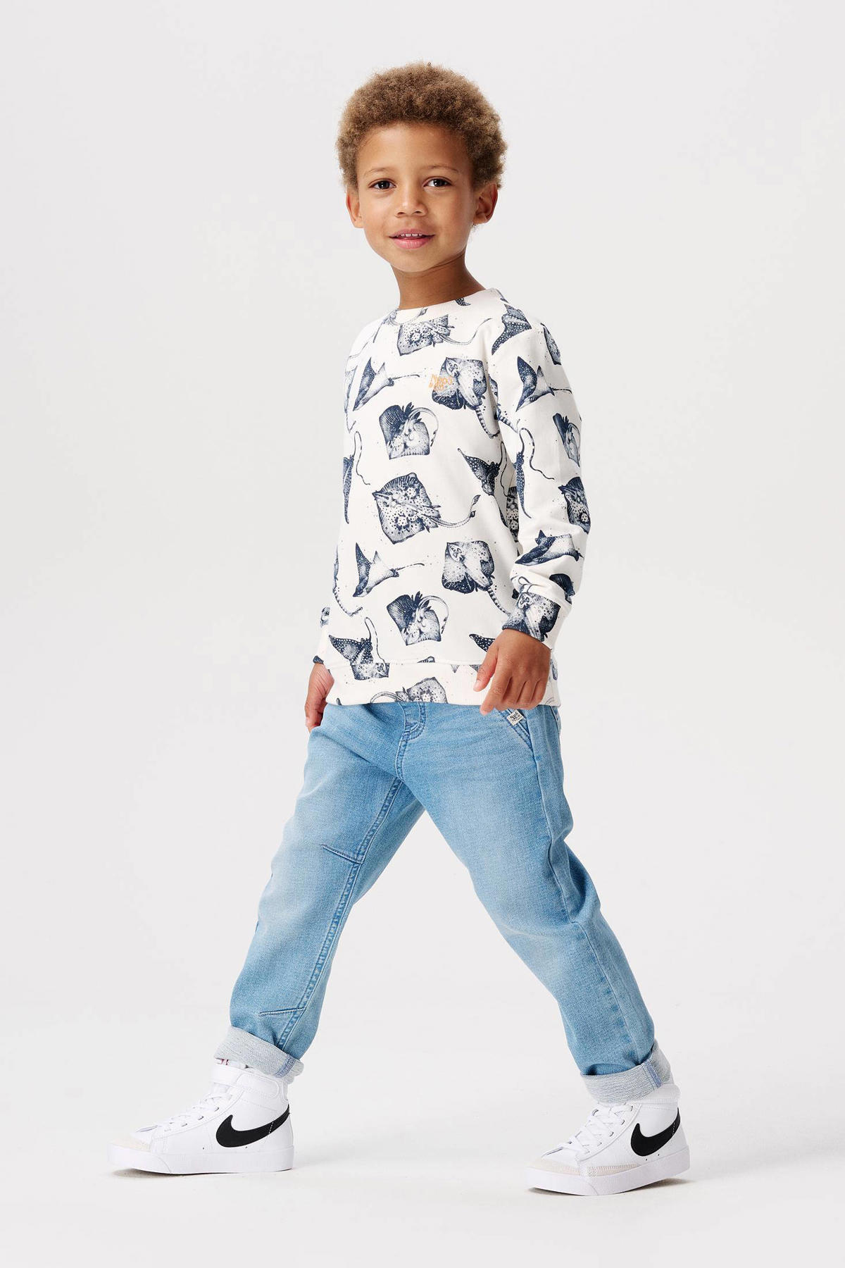 Noppies relaxed jog denim medium blue denim | kleertjes.com
