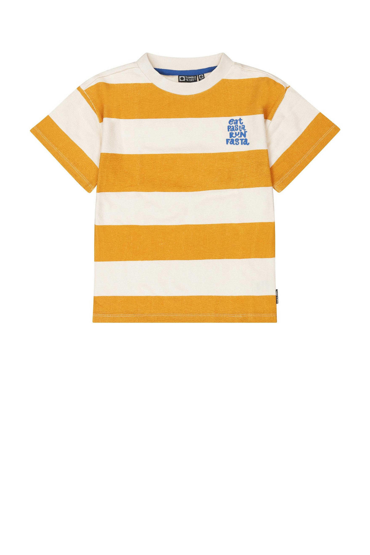 Tumble 'n Dry gestreept T-shirt Gianni geel/ecru | kleertjes.com