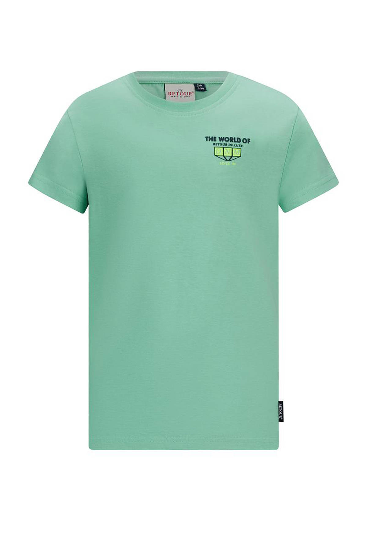 Retour Jeans T-shirt Zeb met printopdruk mintgroen | kleertjes.com