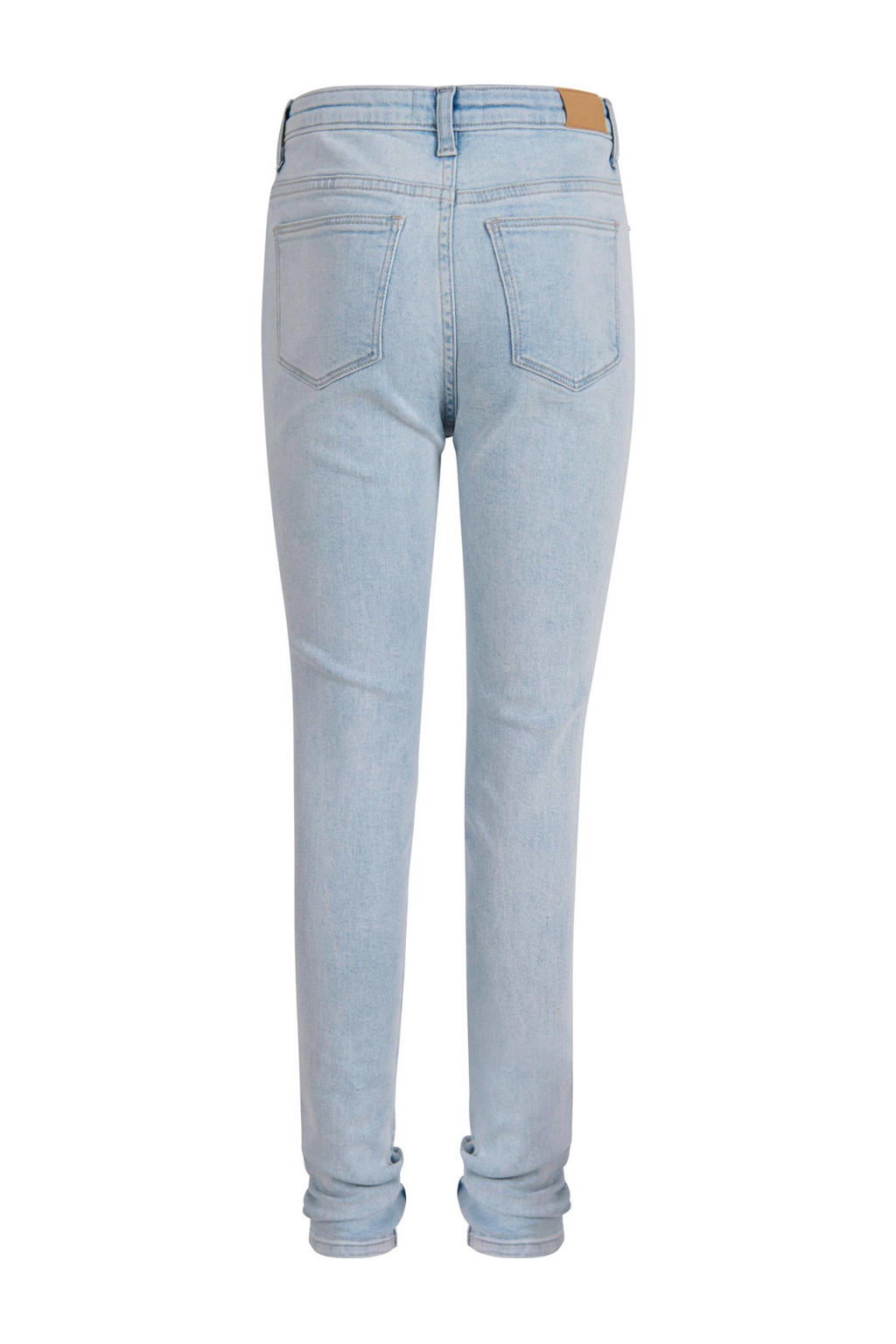 Shoeby high waist skinny jeans light blue denim bleached | kleertjes.com