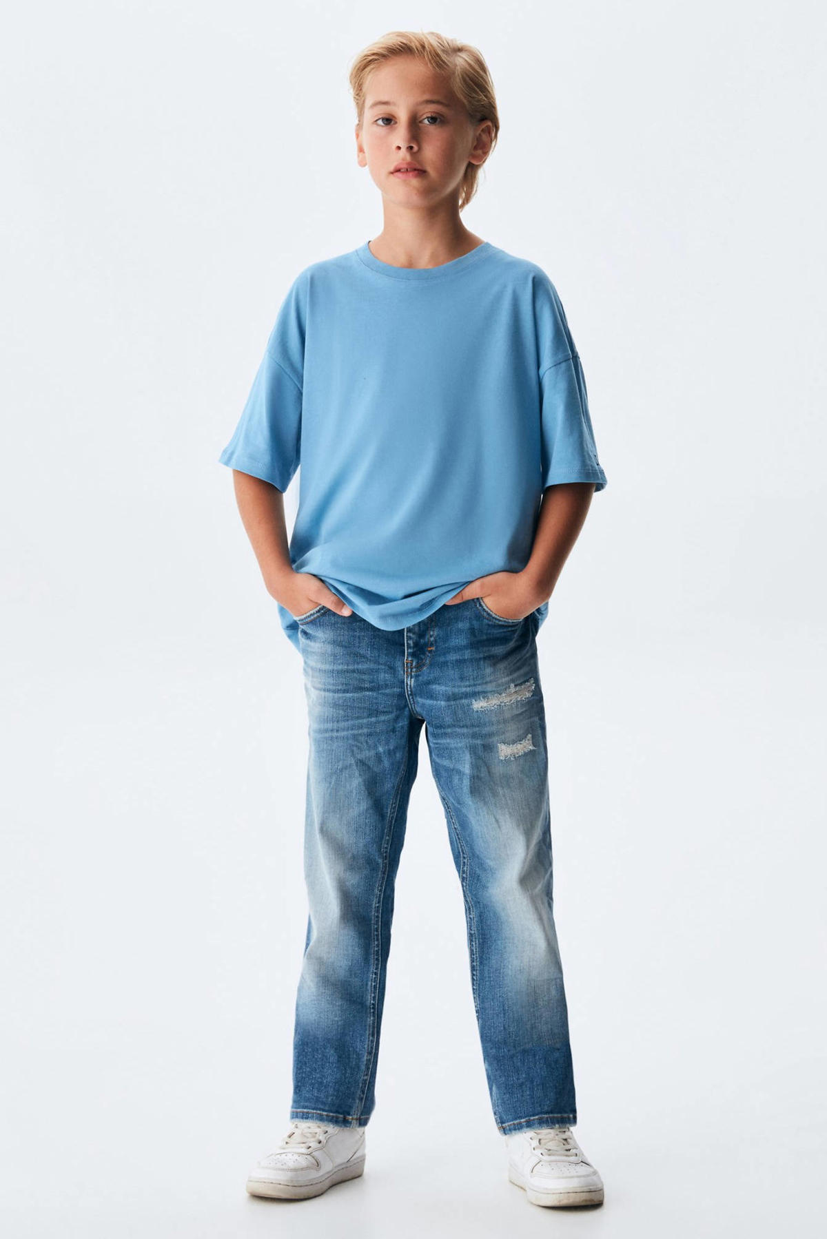 LTB T-shirt LETENE met tekst blauw | kleertjes.com