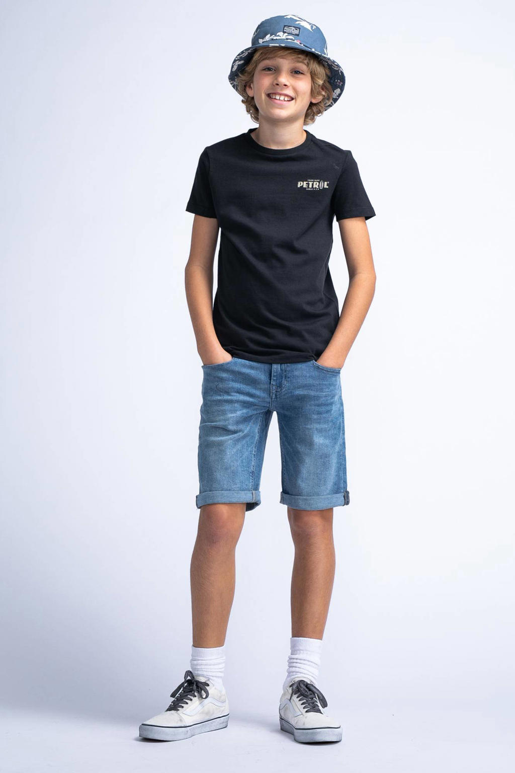 Petrol Industries denim short light stone | kleertjes.com