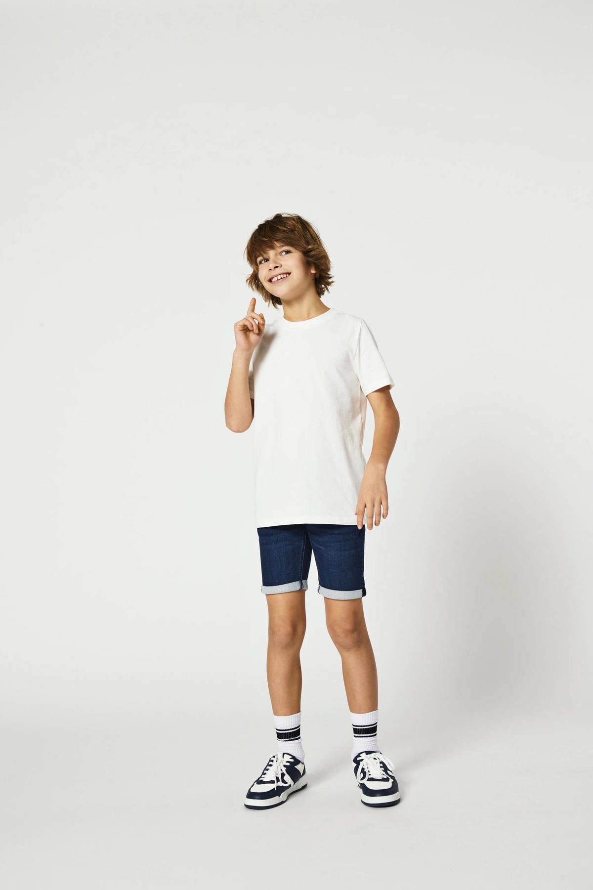 KIDS ONLY BOY skinny denim short KOBPLY dark blue denim | kleertjes.com