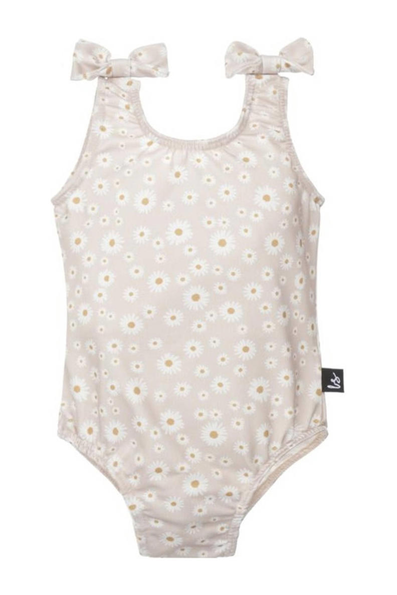 Babystyling gebloemd newborn baby badpak zachtroze/wit | kleertjes.com