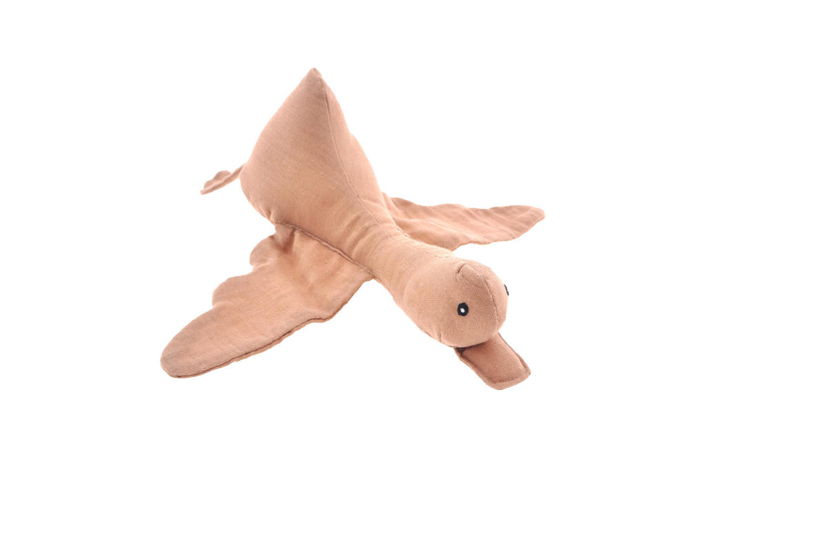 Snoozebaby knuffeldoekje Diddy duck Cherry pink | kleertjes.com
