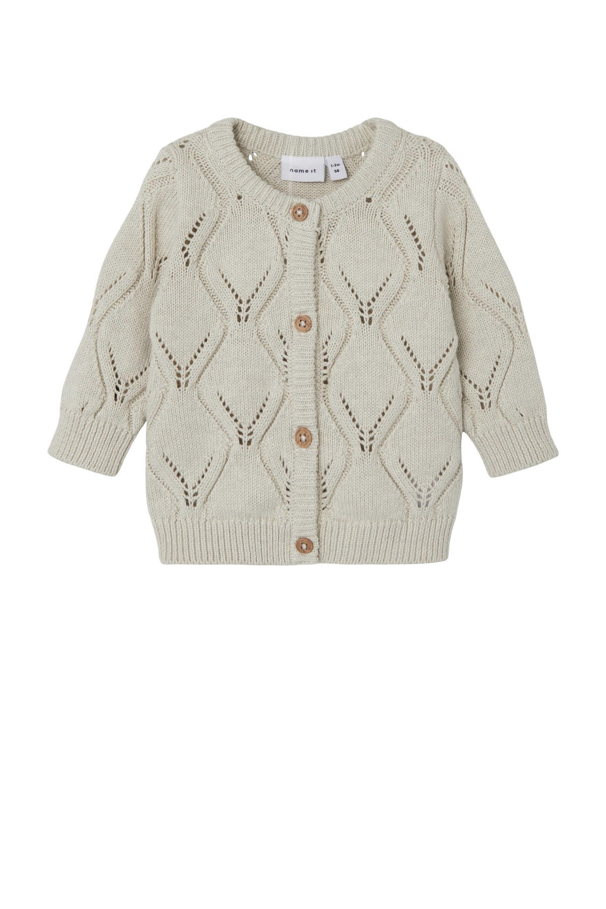 NAME IT BABY baby vest NBFFOPOLLY greige | kleertjes.com