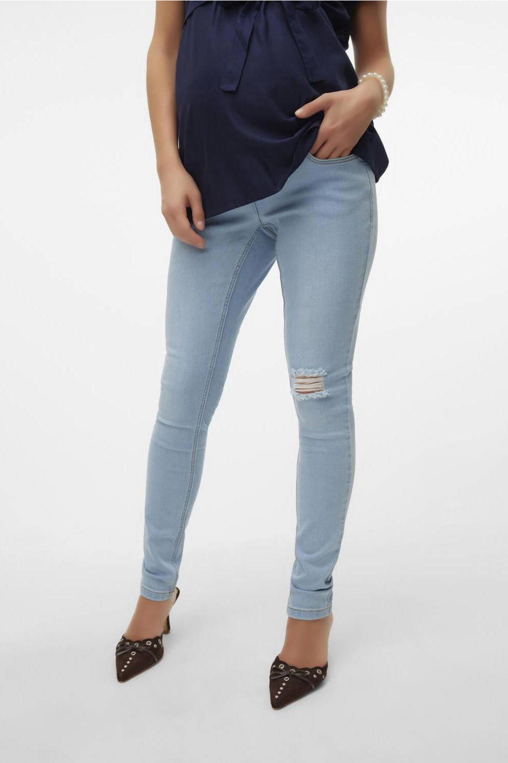 VERO MODA MATERNITY zwangerschaps skinny jeans VMMZIV medium blue ...