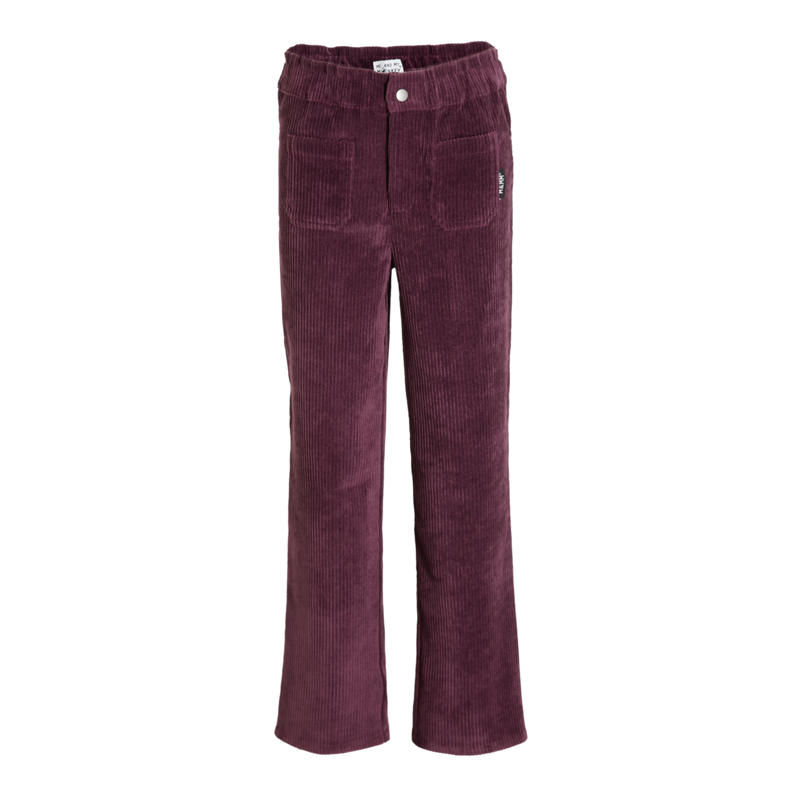 Me & My Monkey wide leg corduroy broek Raven rood | kleertjes.com