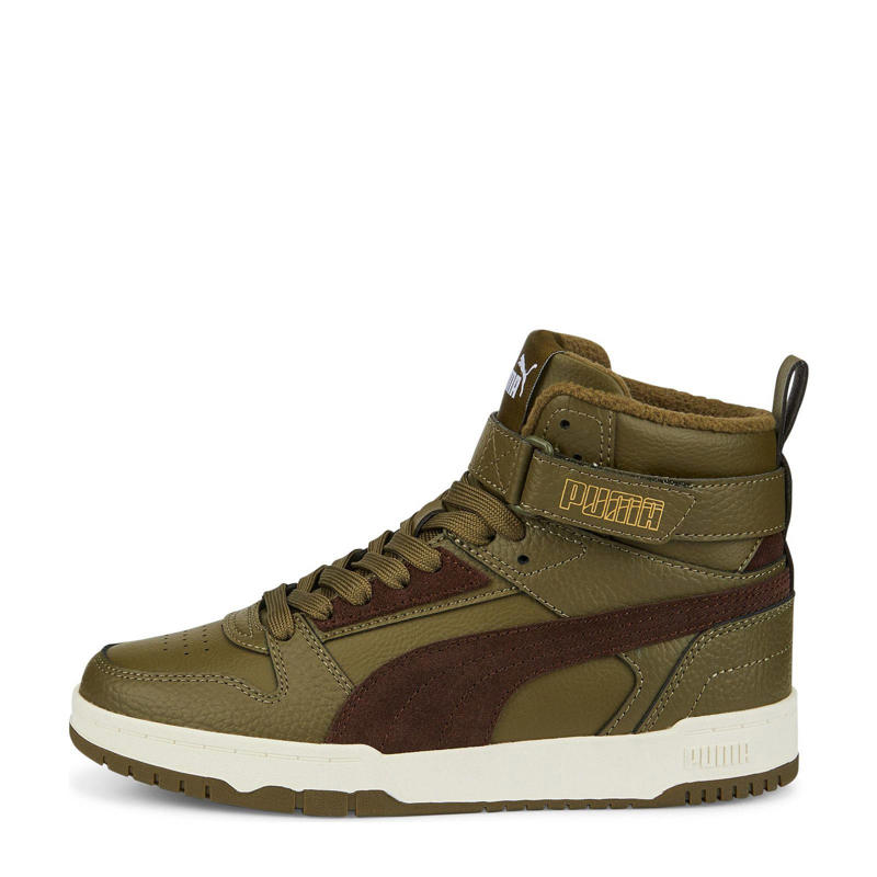 Puma RBD Game WTR sneakers olijfgroen/donkerbruin/goudkleurig ...