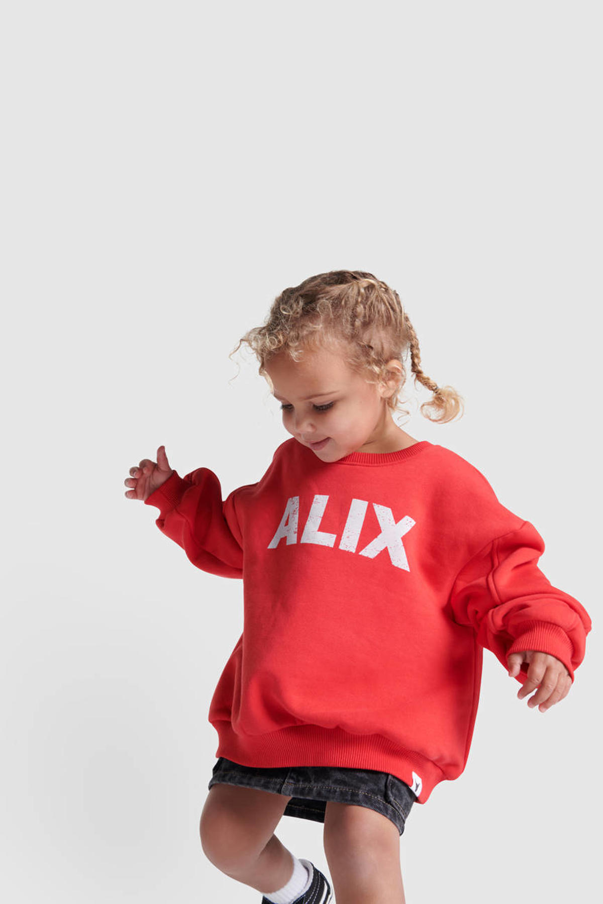 Alix Mini sweater met logo rood | kleertjes.com