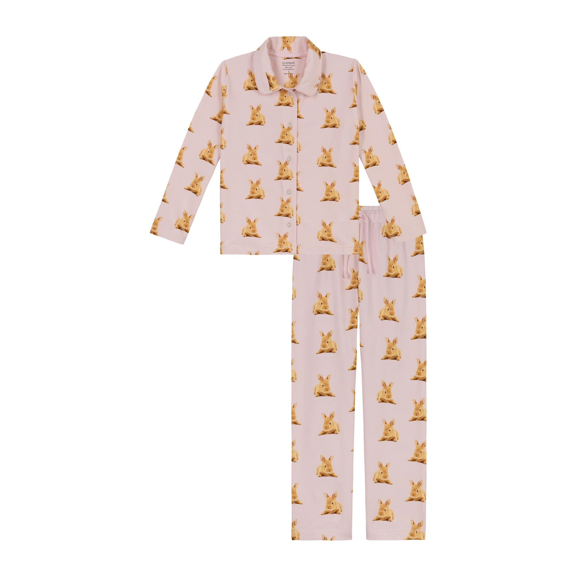 Claesen's pyjama met all over konijnen print | kleertjes.com