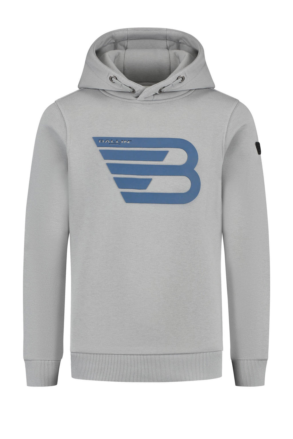 Ballin hoodie met logo grijs/blauw | kleertjes.com