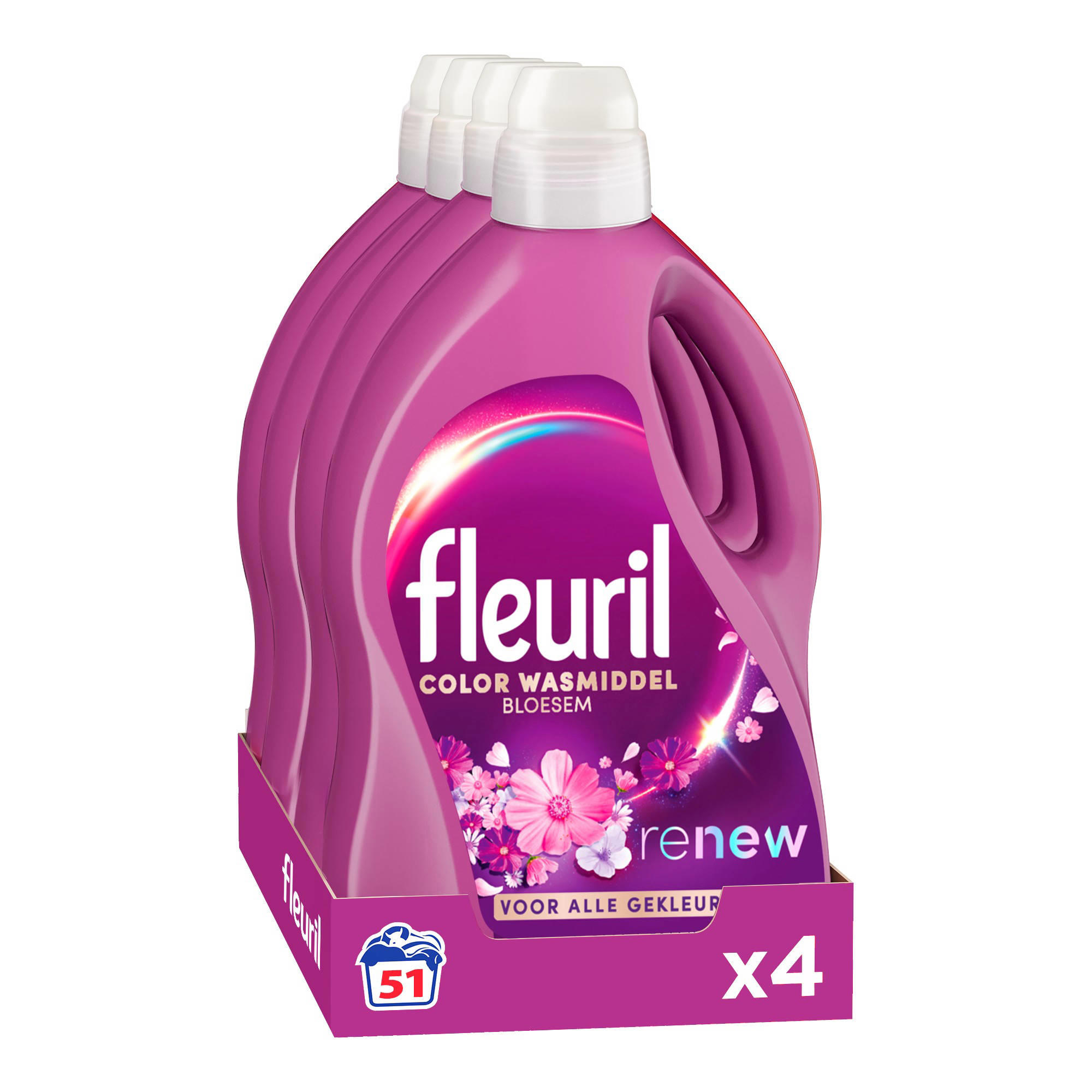 Fleuril Renew Bloesem vloeibaar wasmiddel - voordeelverpakking - 4 x 52 ...