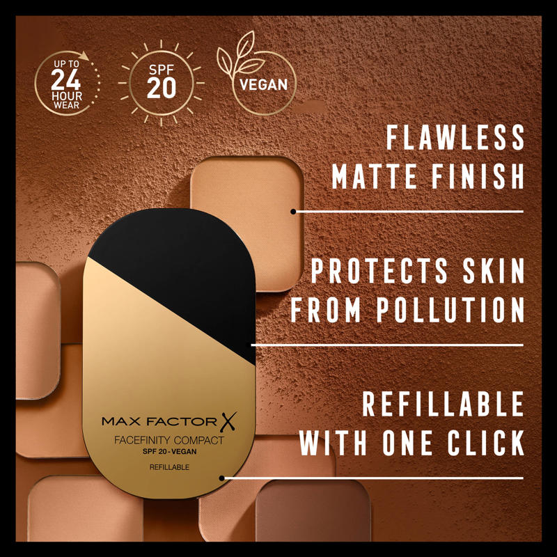 Max Factor Facefinity Compact foundation - 10G Toffee | kleertjes.com