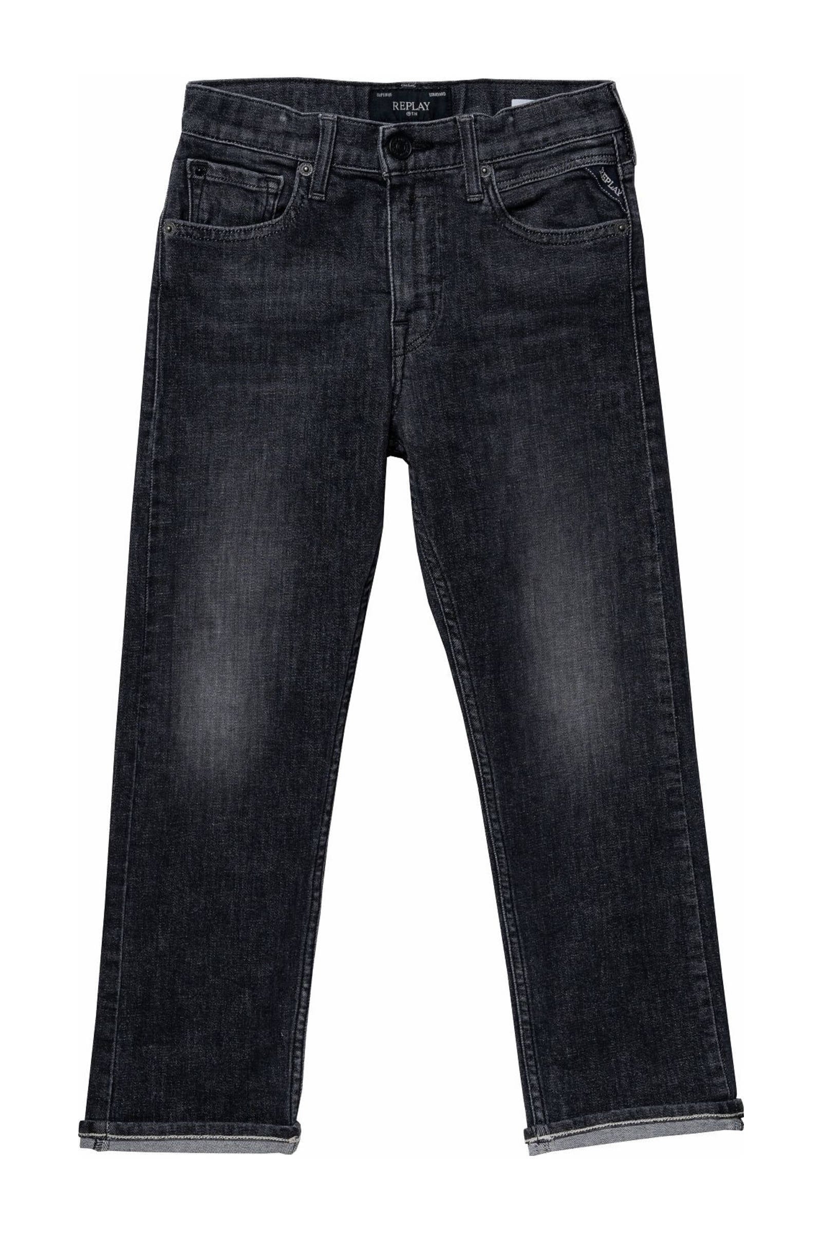REPLAY loose fit jeans Thad dark grey | kleertjes.com