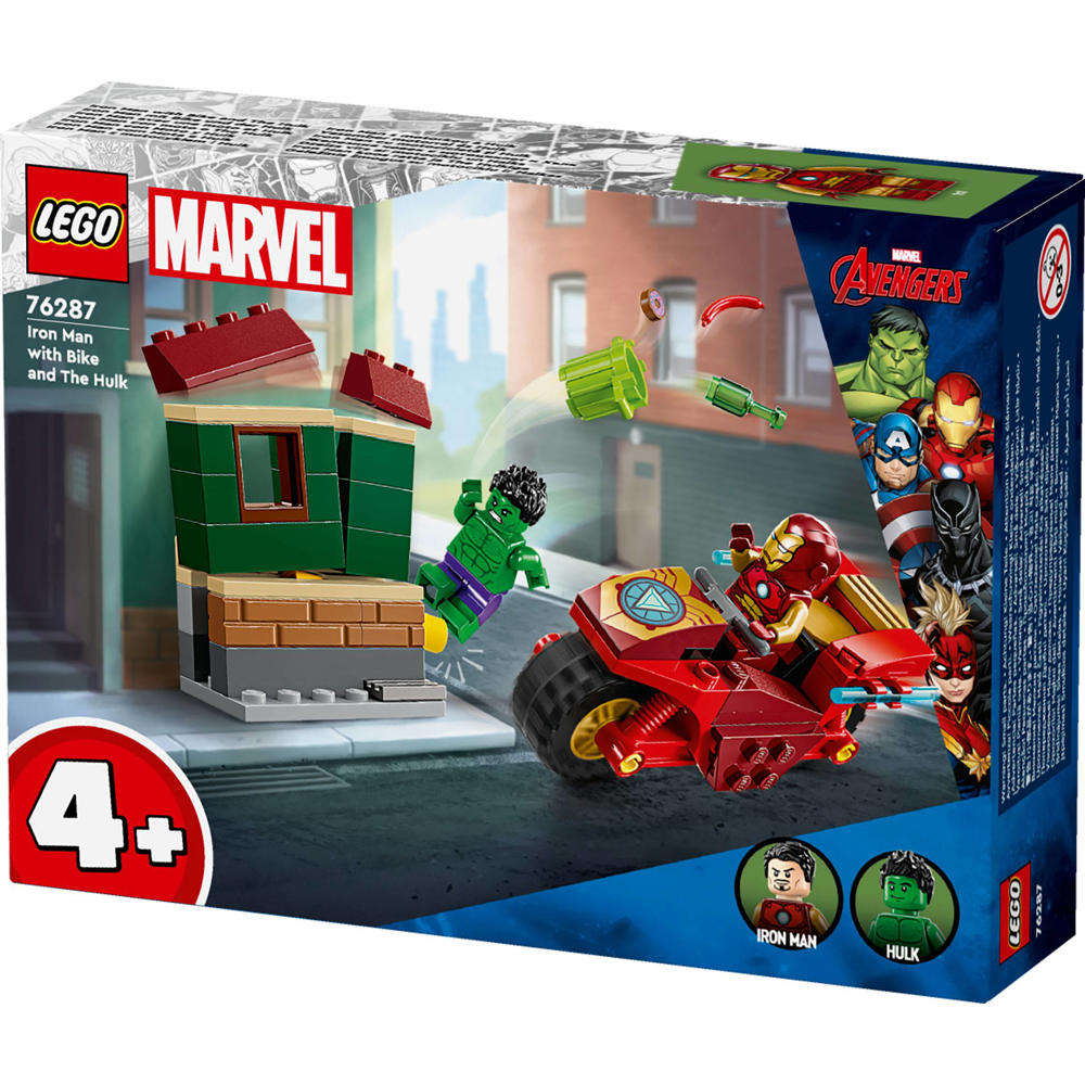 LEGO Super Heroes Marvel Iron Man met motor en de Hulk speelset 76287 ...