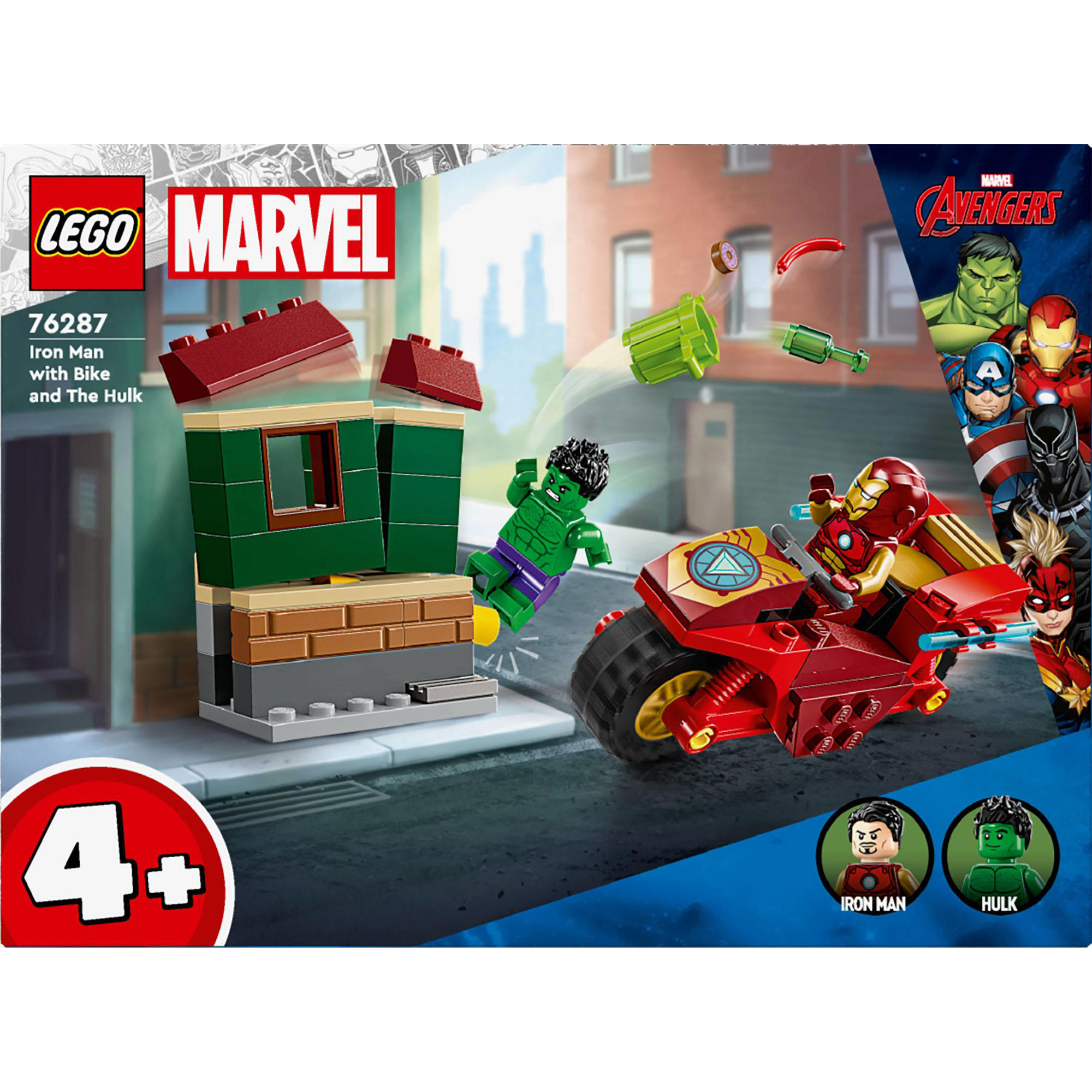 LEGO Super Heroes Marvel Iron Man met motor en de Hulk speelset 76287 ...