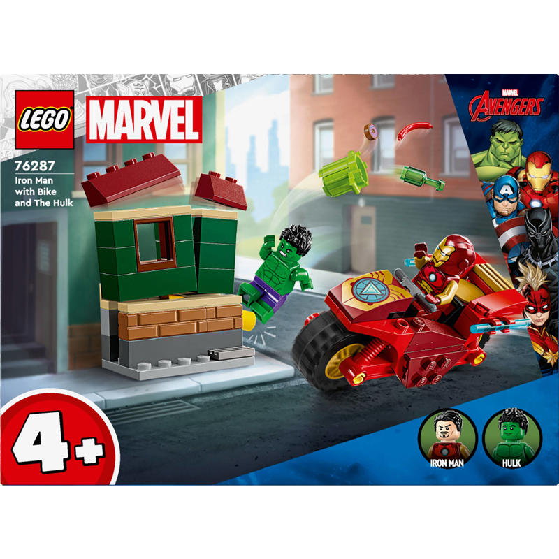 LEGO Super Heroes Marvel Iron Man met motor en de Hulk speelset 76287 ...