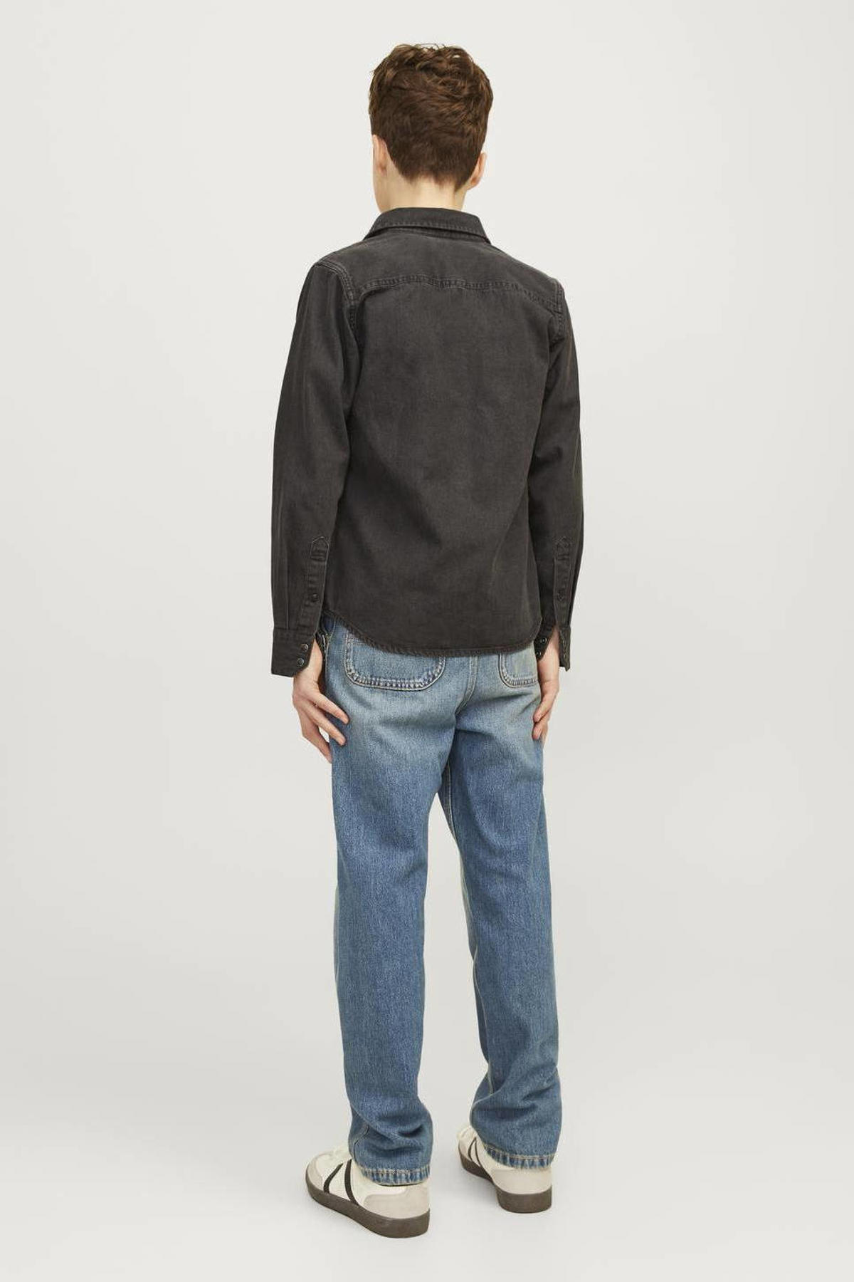 JACK & JONES JUNIOR high waist relaxed jeans JJICHRIS blue denim ...