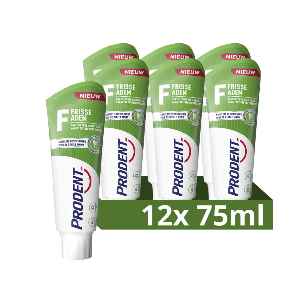 Prodent Frisse Adem tandpasta - 12 x 75 ml | kleertjes.com