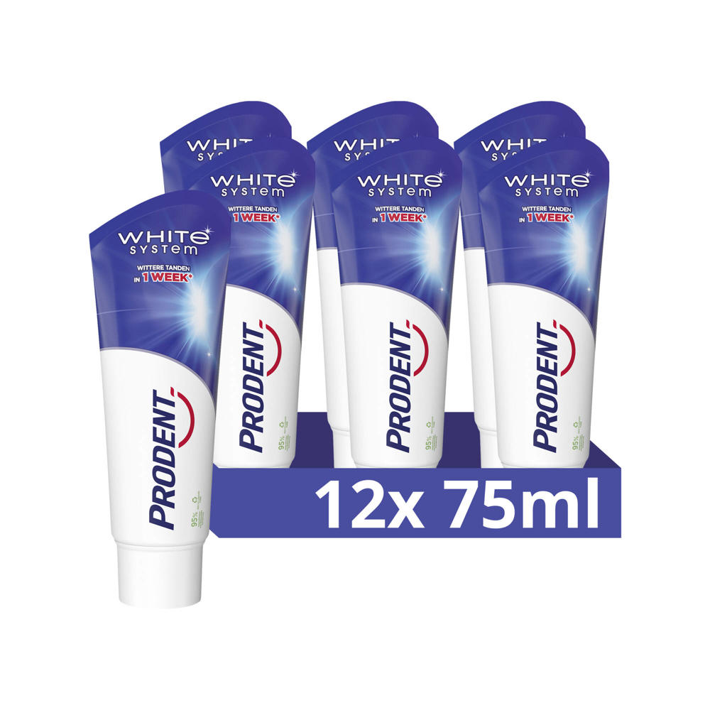 Prodent White System tandpasta - 12 x 75 ml | kleertjes.com