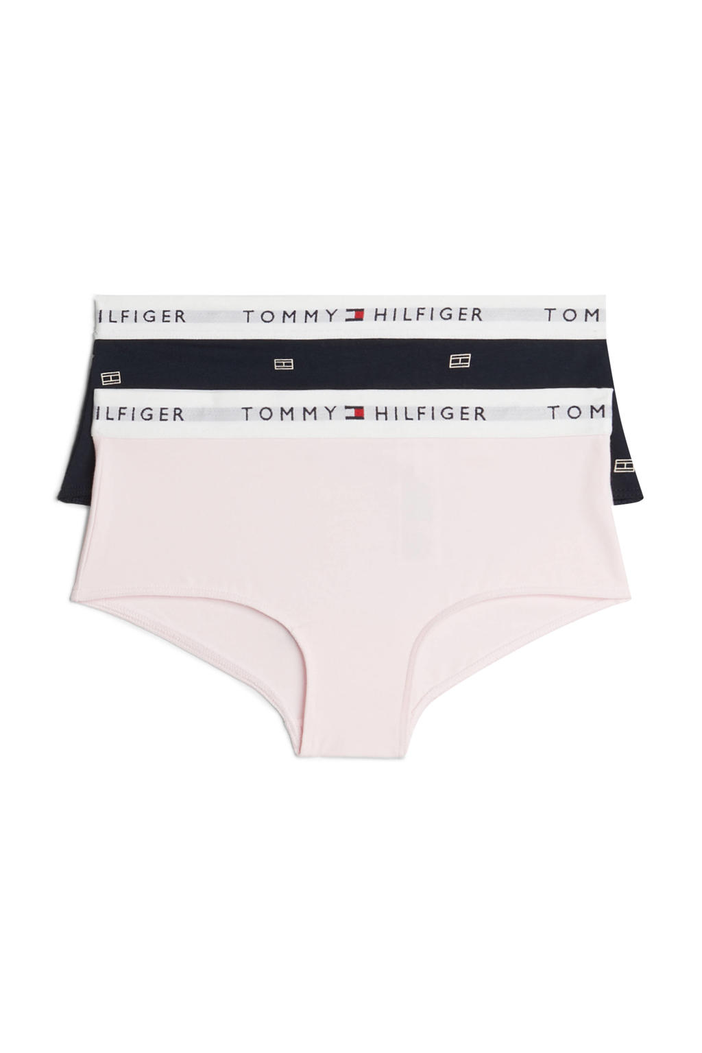 Tommy Hilfiger Hipster - set van 2 donkerblauw/lichtroze | kleertjes.com