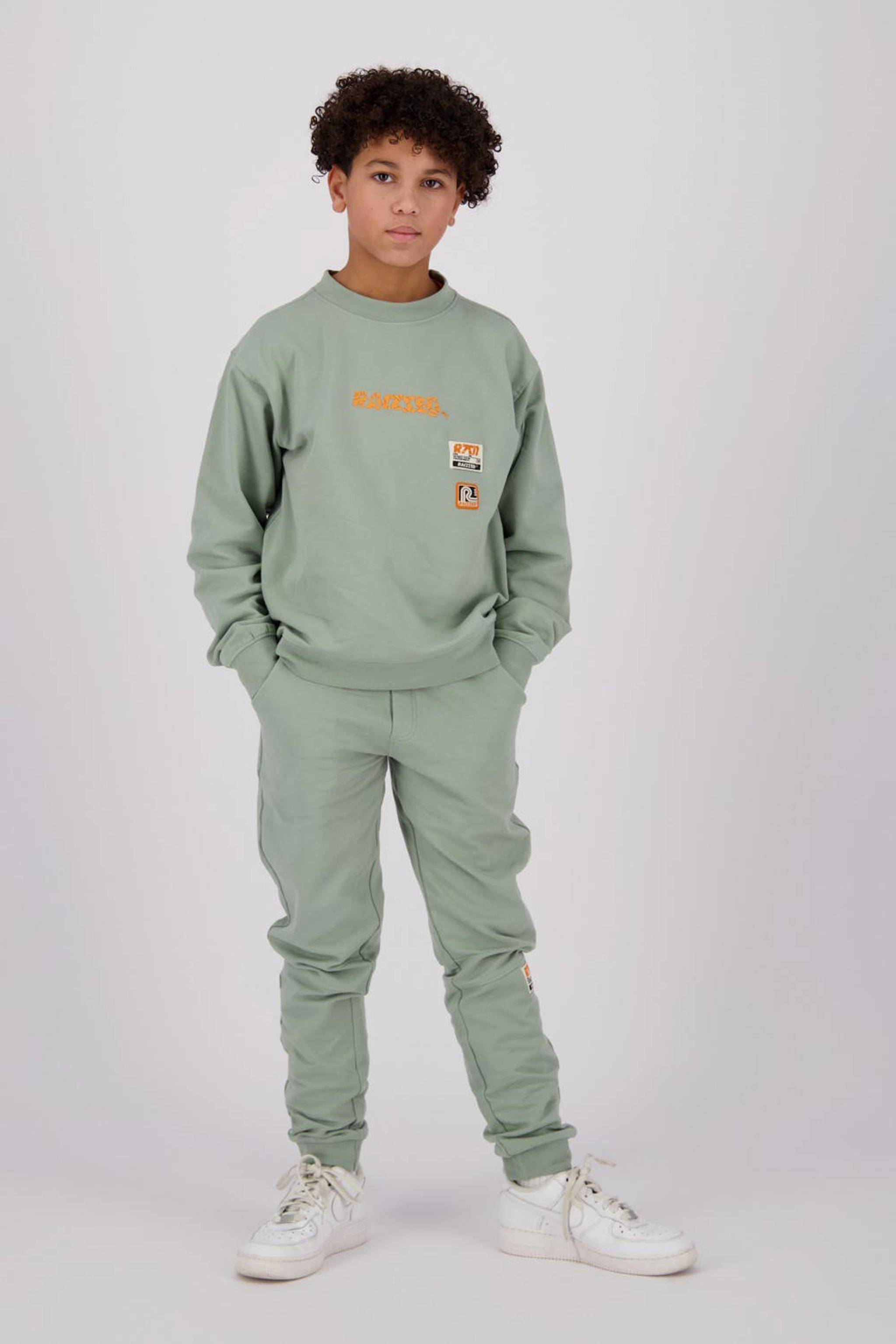 Raizzed tapered fit joggingbroek Tezu met logo zachtgroen | kleertjes.com