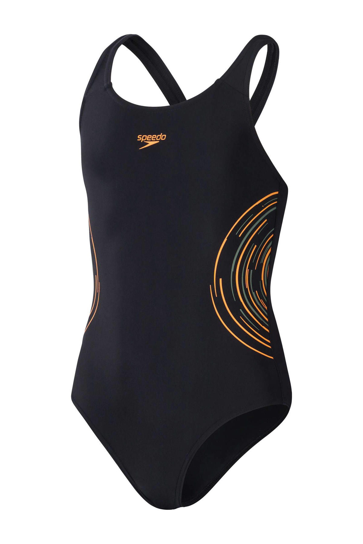 Speedo EnduraFlex sportbadpak Muscleback zwart/oranje | kleertjes.com