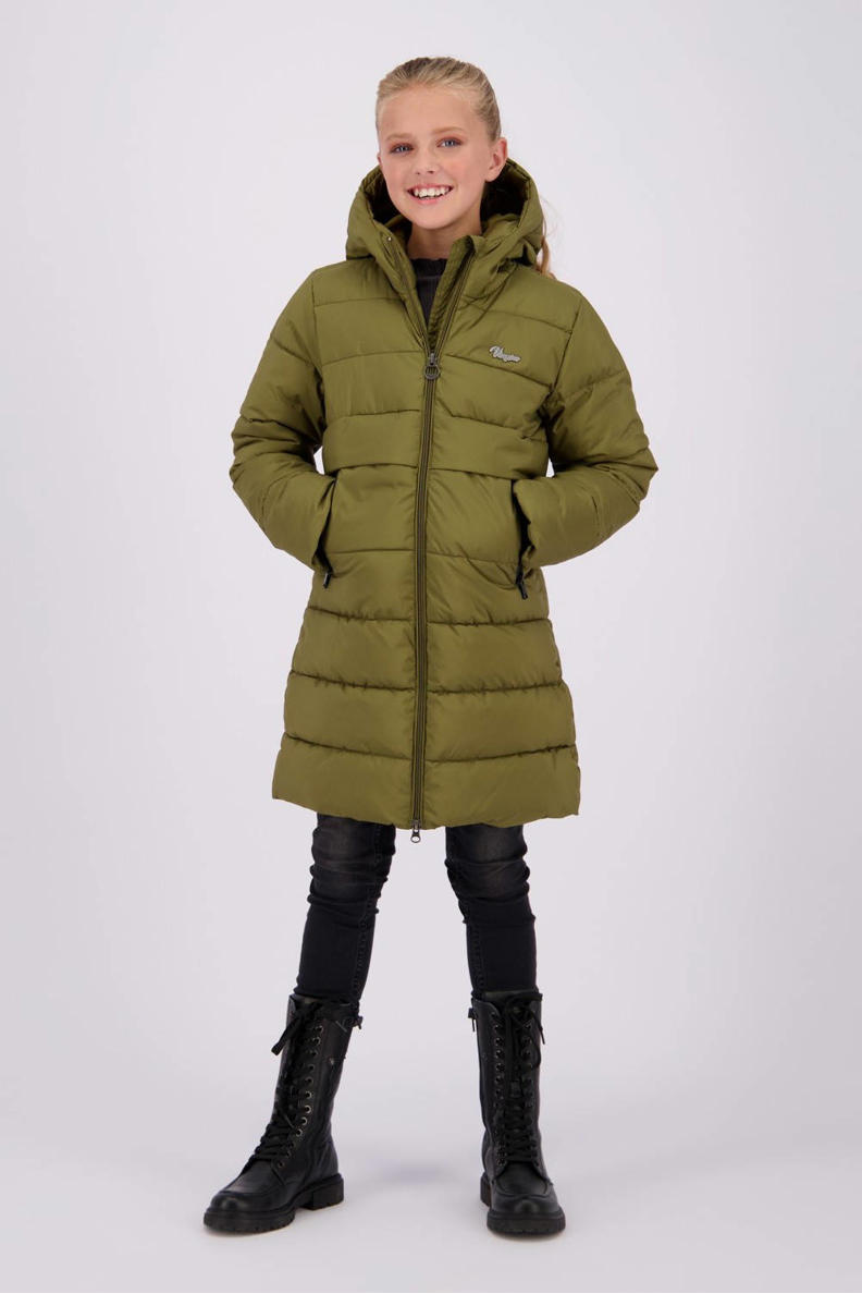 Vingino gewatteerde winterjas Tinja olijfgroen | kleertjes.com