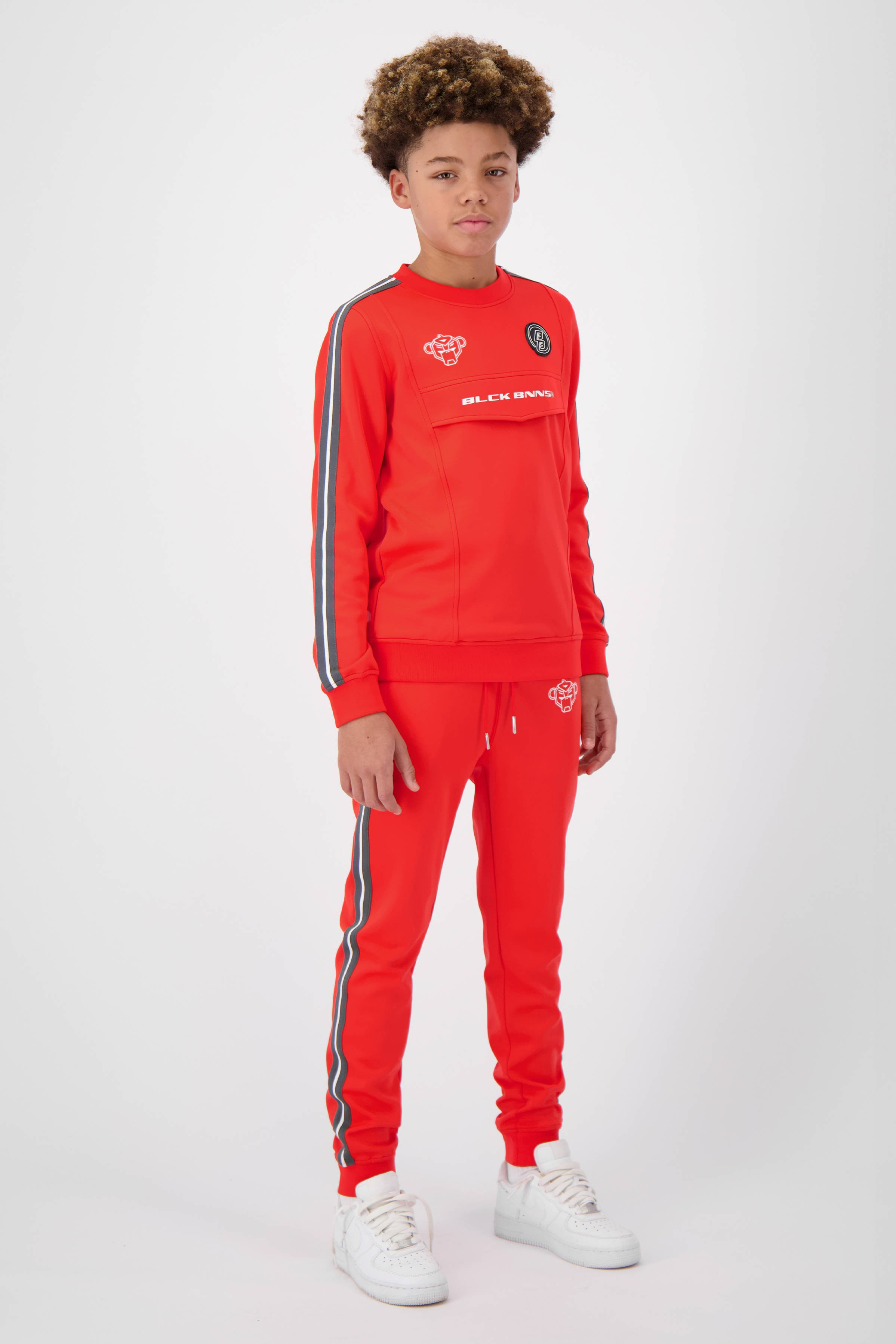 BLACK BANANAS sweater JR. TAPED ANORAK met contrastbies en 3D ...