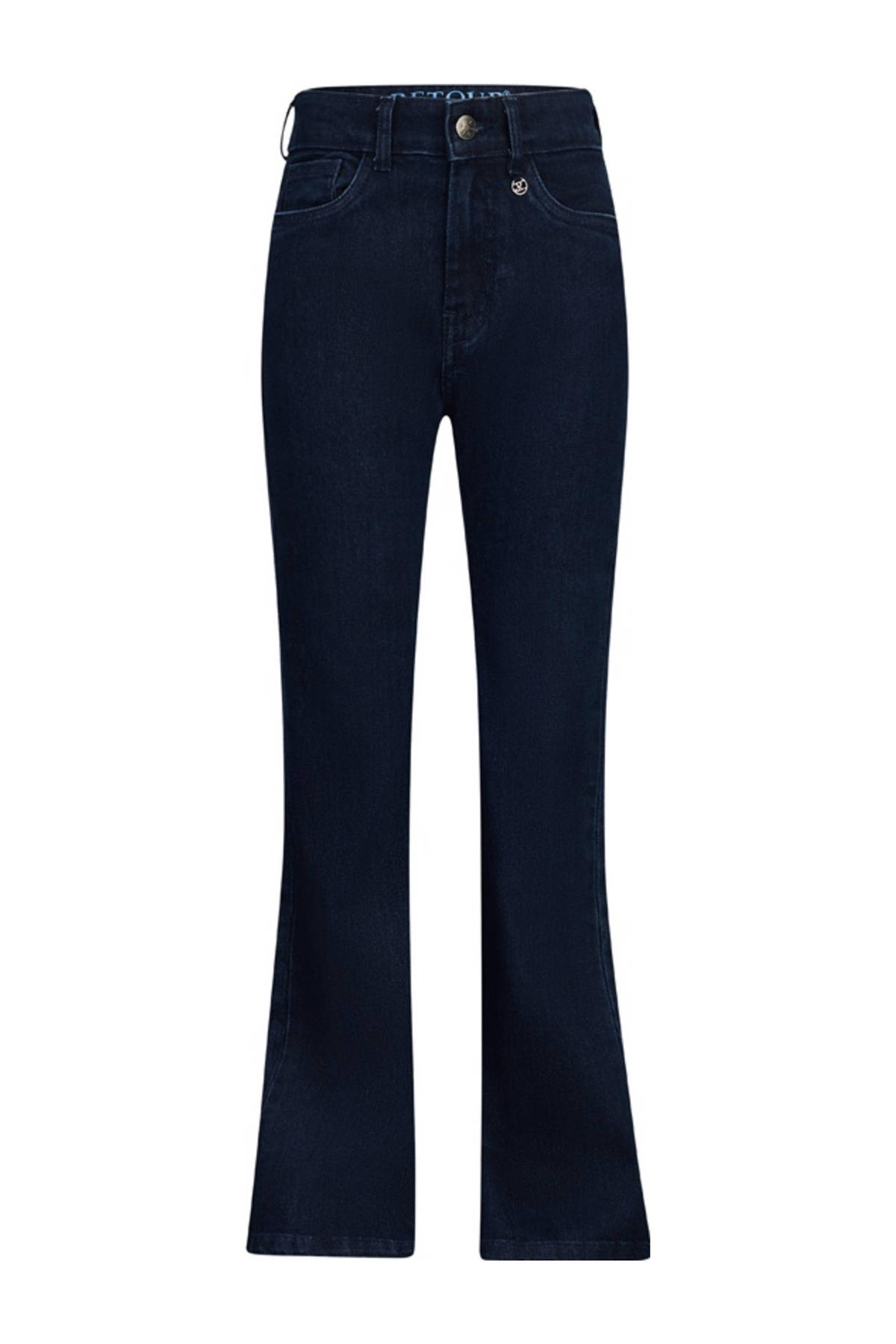 Retour Jeans high waist flared jeans Mikkie dark blue denim | kleertjes.com