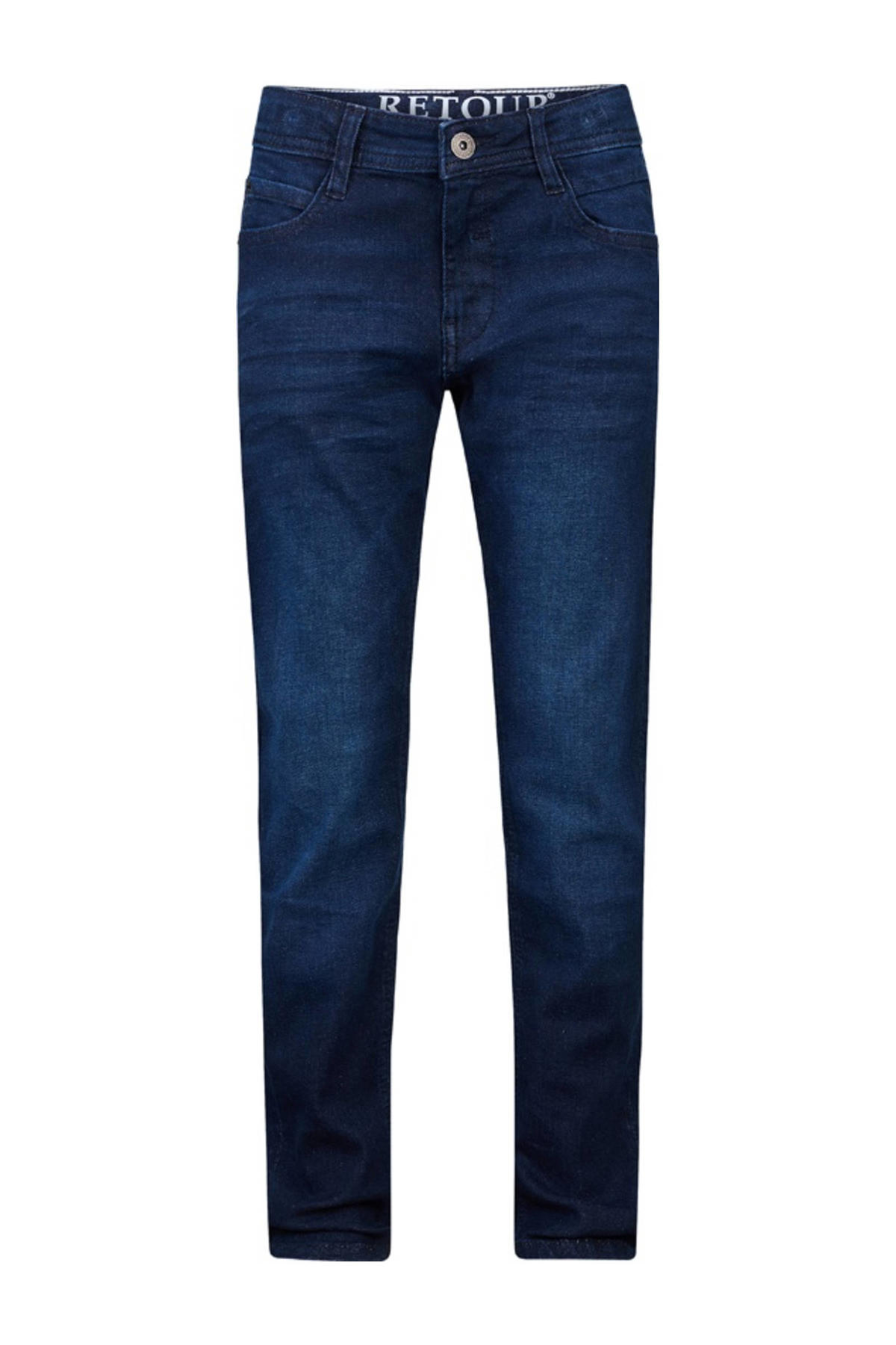 Retour Jeans straight leg fit jeans Sivar dark blue denim | kleertjes.com
