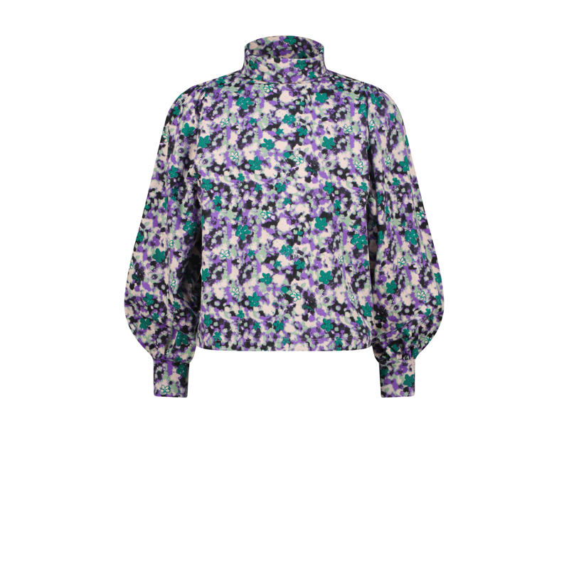 Vingino top Jonny met all over print lila/groen/paars | kleertjes.com