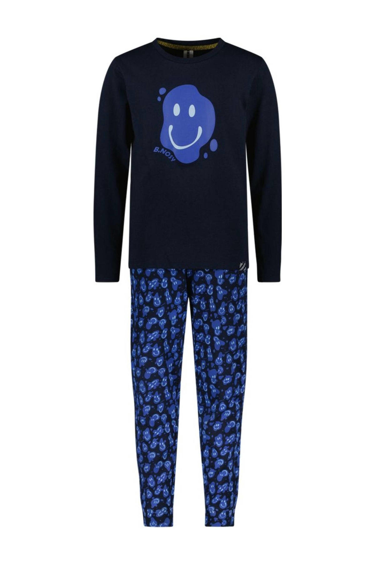 B.Nosy pyjama Zack met printopdruk blauw/zwart | kleertjes.com